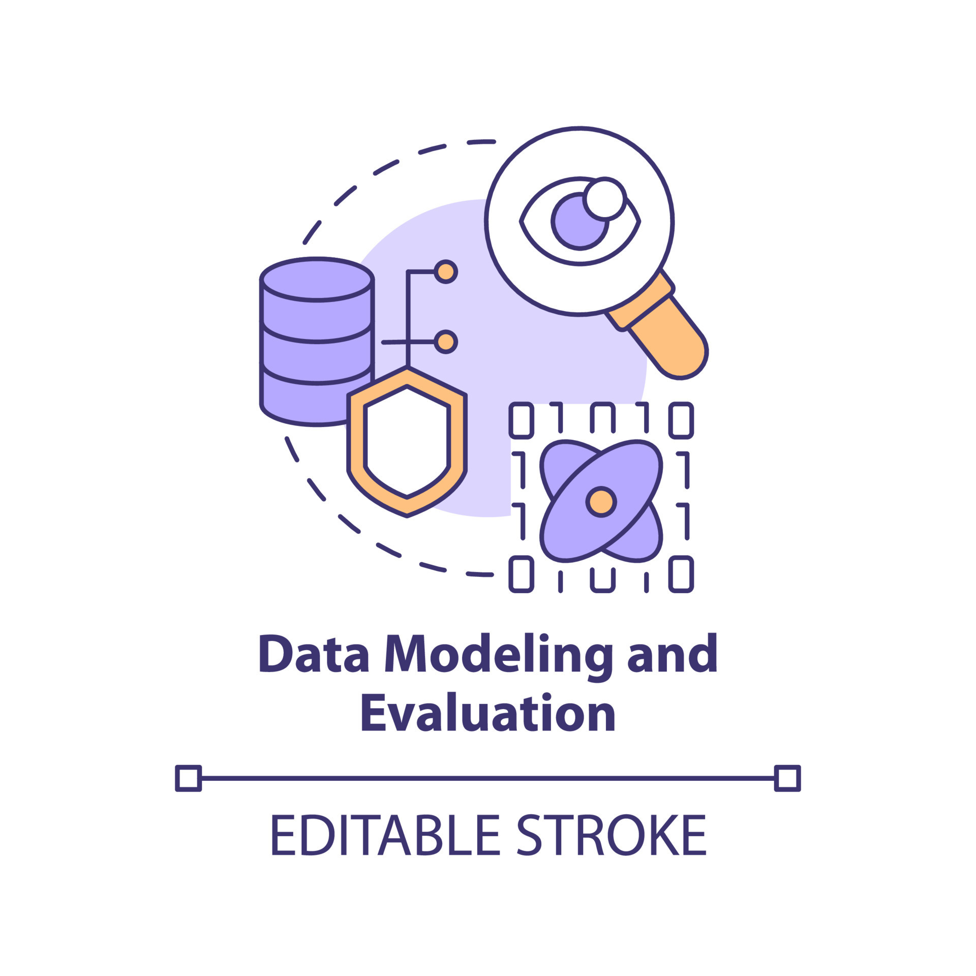 Data Modeling And Evaluation Concept Icon Machine Learning Engineer