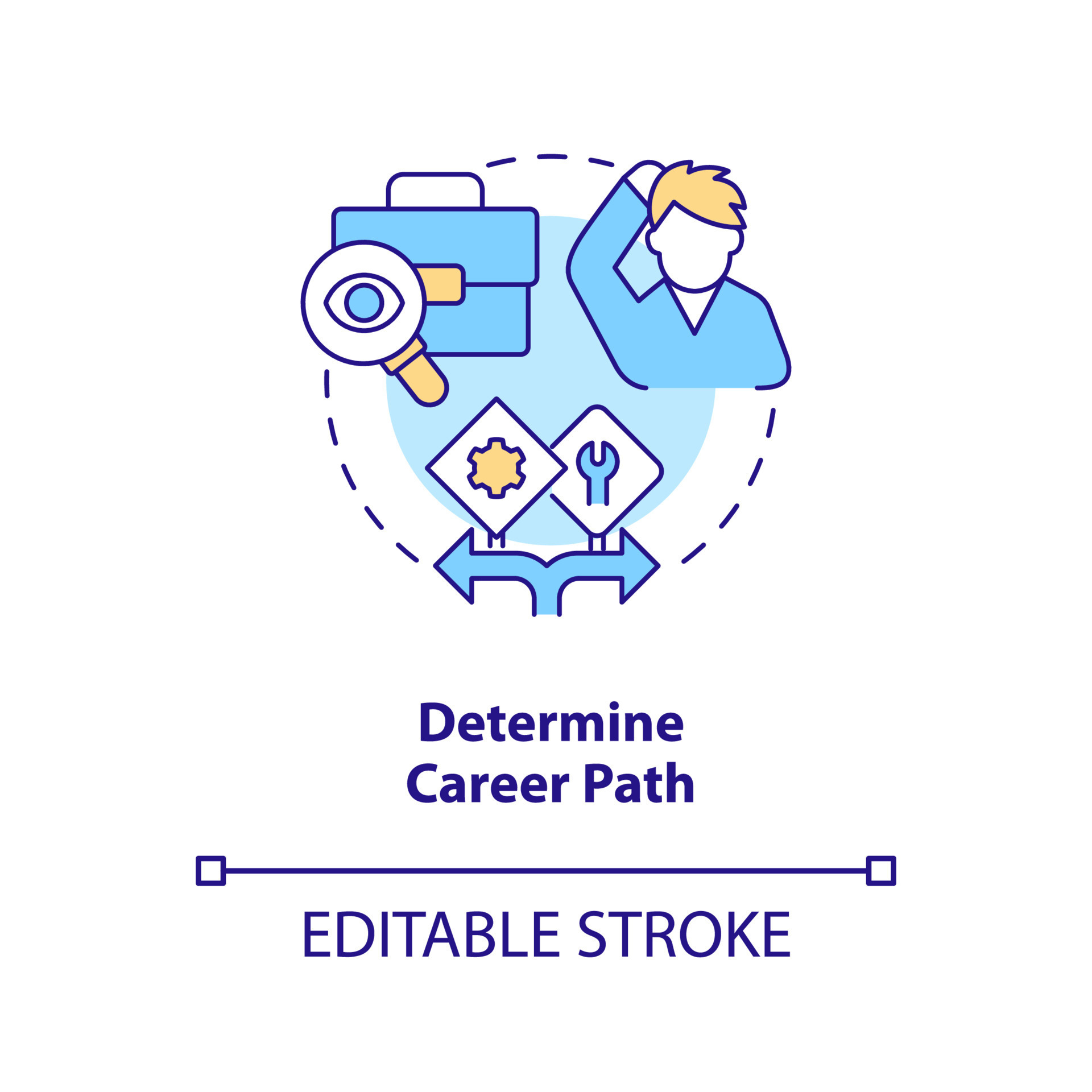 Determine Career Path Concept Icon Steps To Become Software Engineer Abstract Idea Thin Line