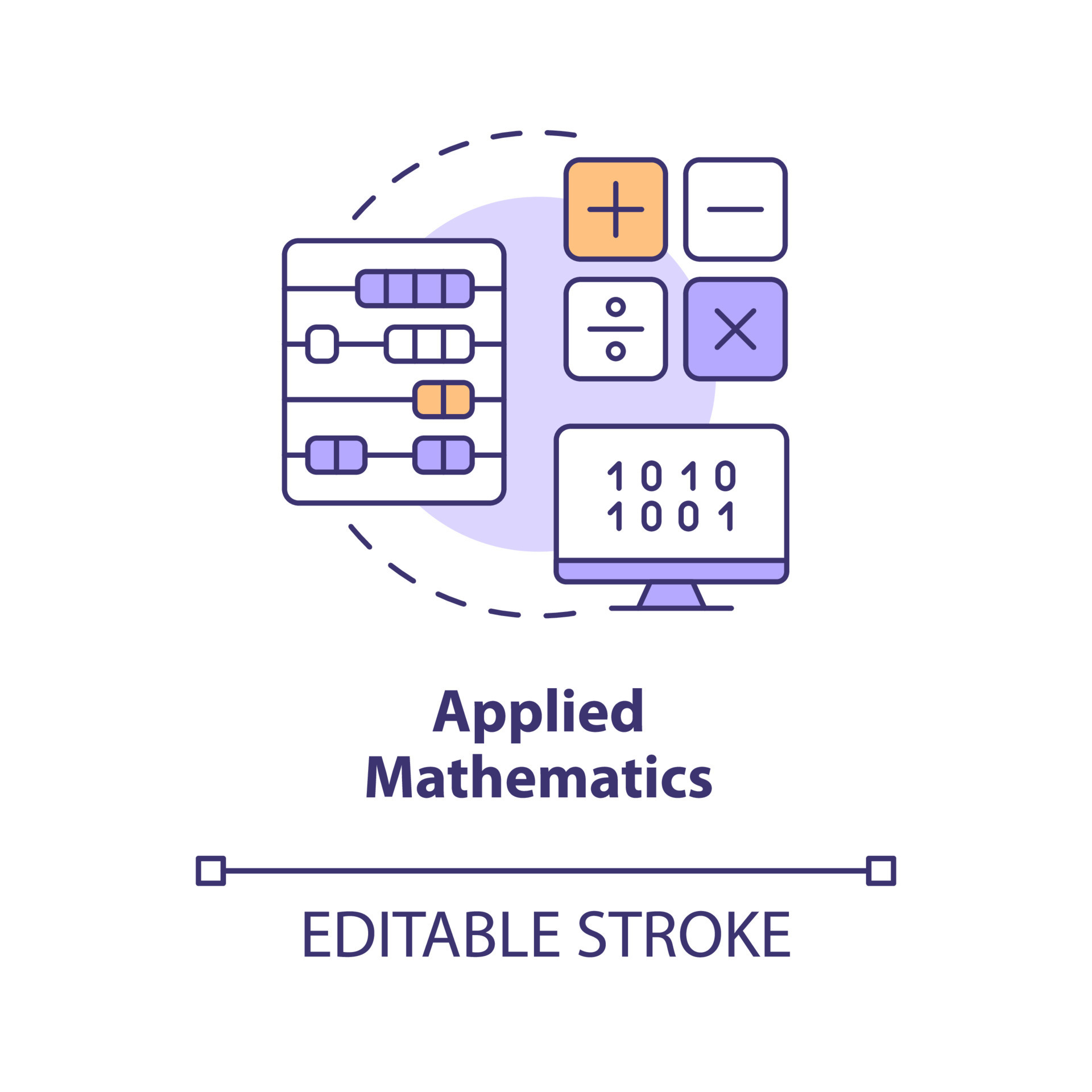 Applied Mathematics Concept Icon Computer Science Machine Learning 8638