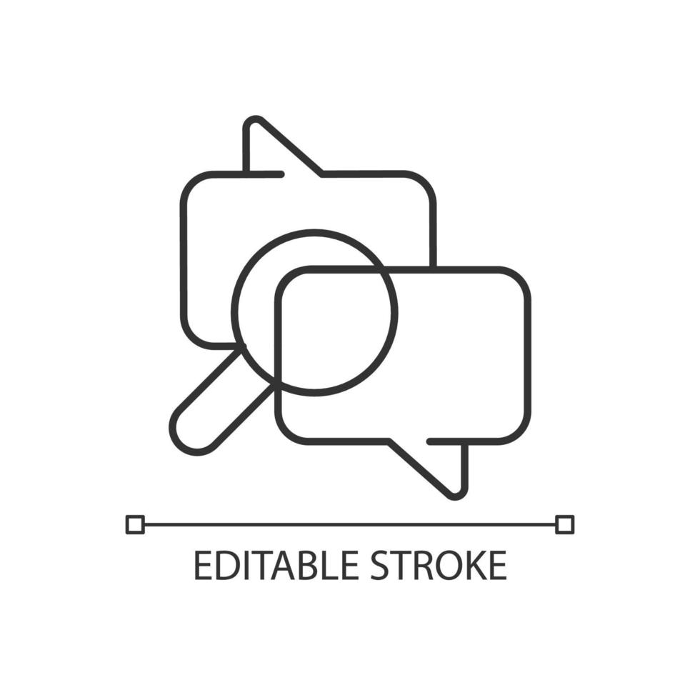 User Comments Moderation Linear Icon Commenting Platform Control Managing Digital Community
