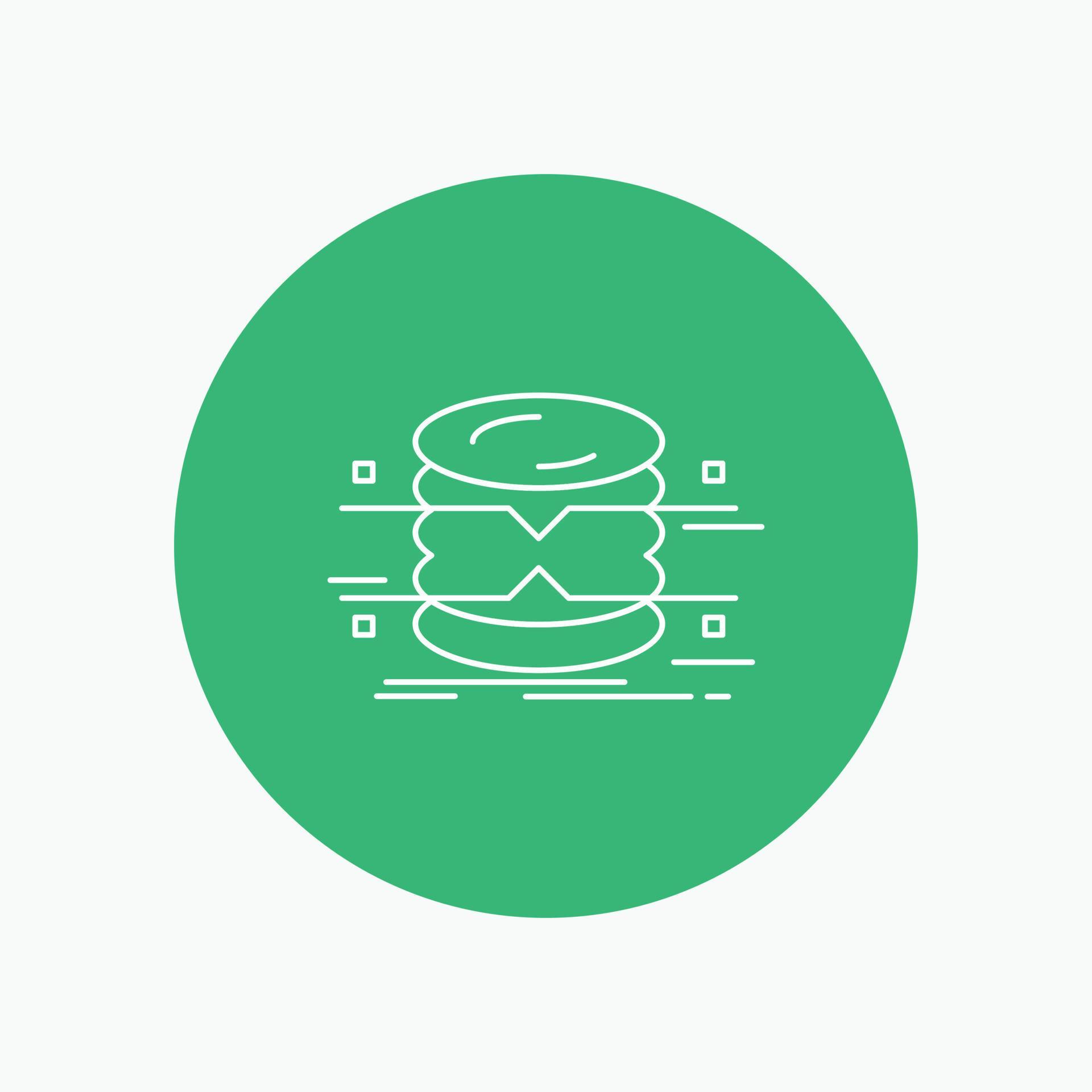 Database Data Architecture Infographics Monitoring White Line Icon In Circle Background