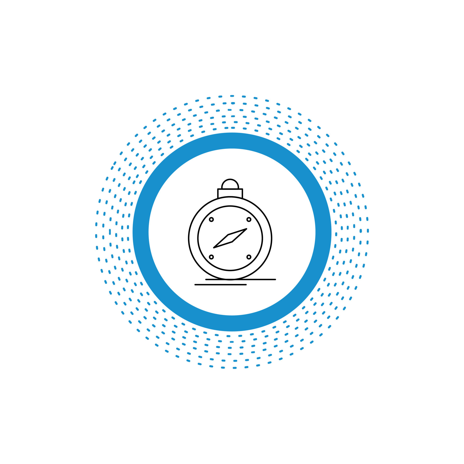 Compass Direction Navigation Gps Location Line Icon Vector