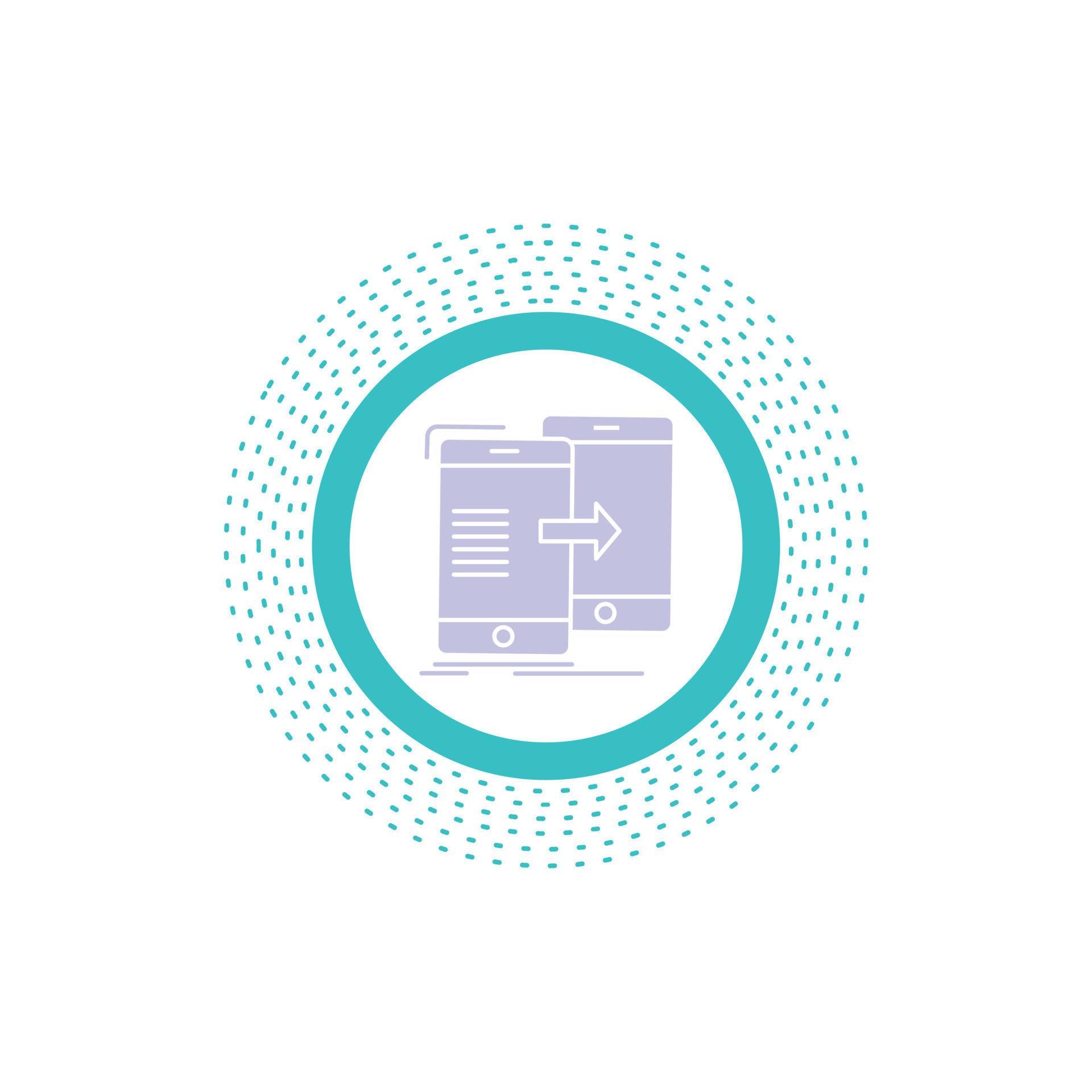 Data Sharing Sync Synchronization Syncing Glyph Icon Vector