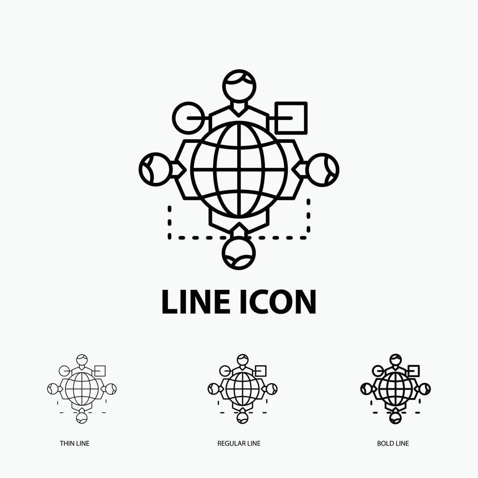 Function Instruction Logic Operation Meeting Icon In Thin Regular And Bold Line Style