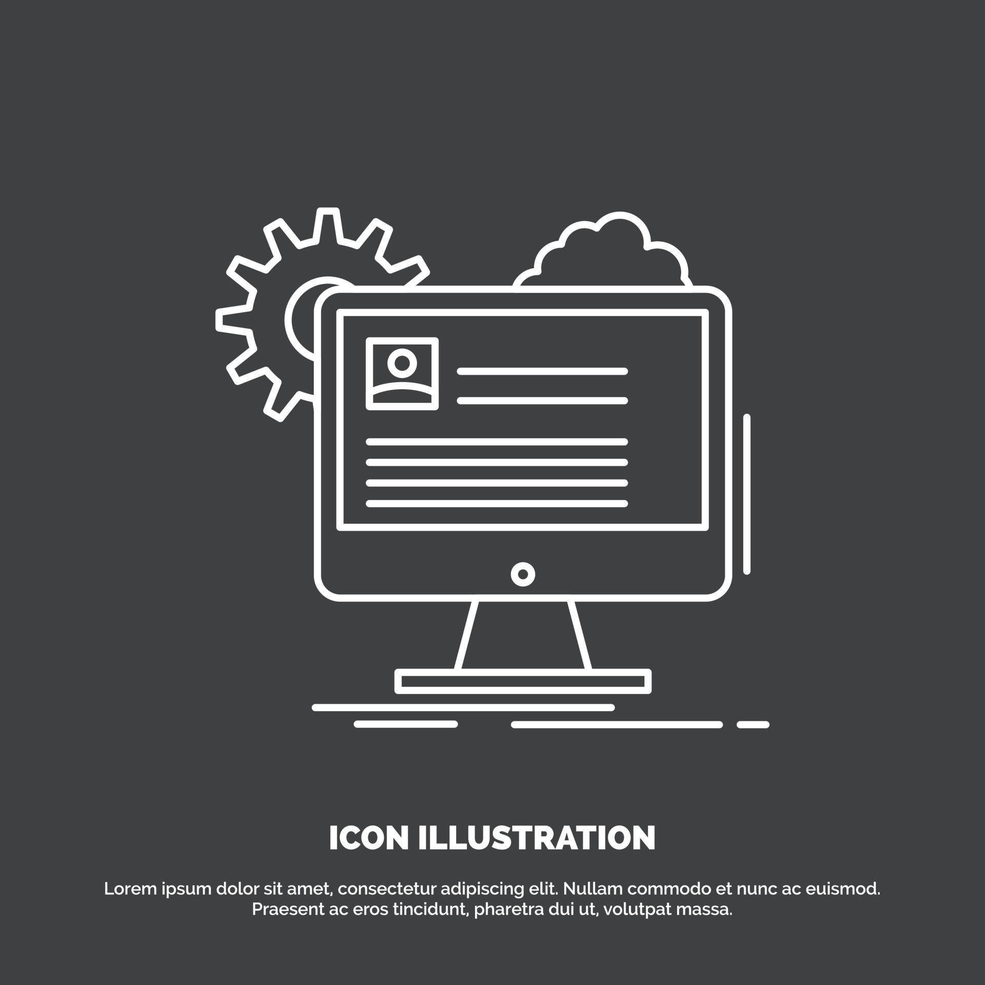 Account Profile Report Edit Update Icon Line Vector Symbol For Ui And Ux Website Or Mobile