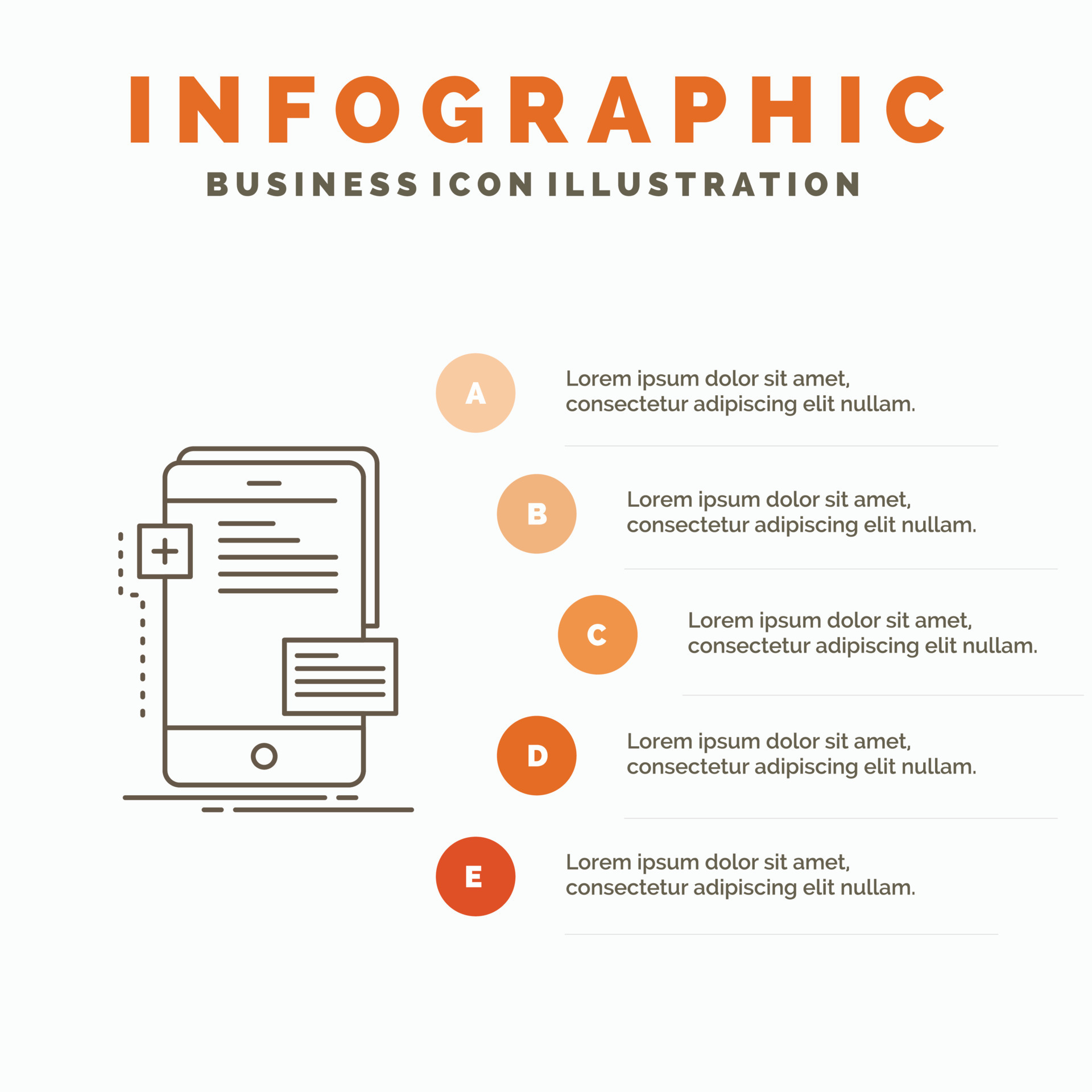 Frontend Interface Mobile Phone Developer Infographics Template For