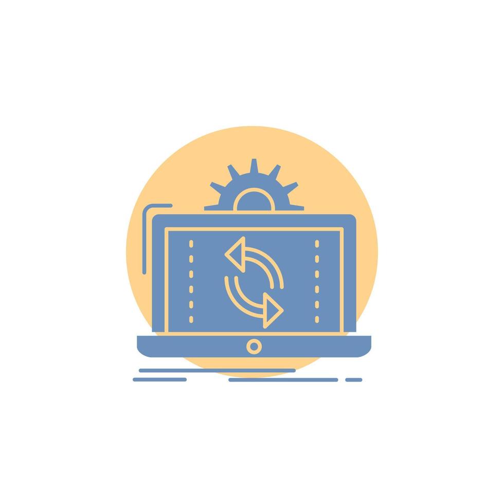 Data Processing Analysis Reporting Sync Glyph Icon 12935712 Vector