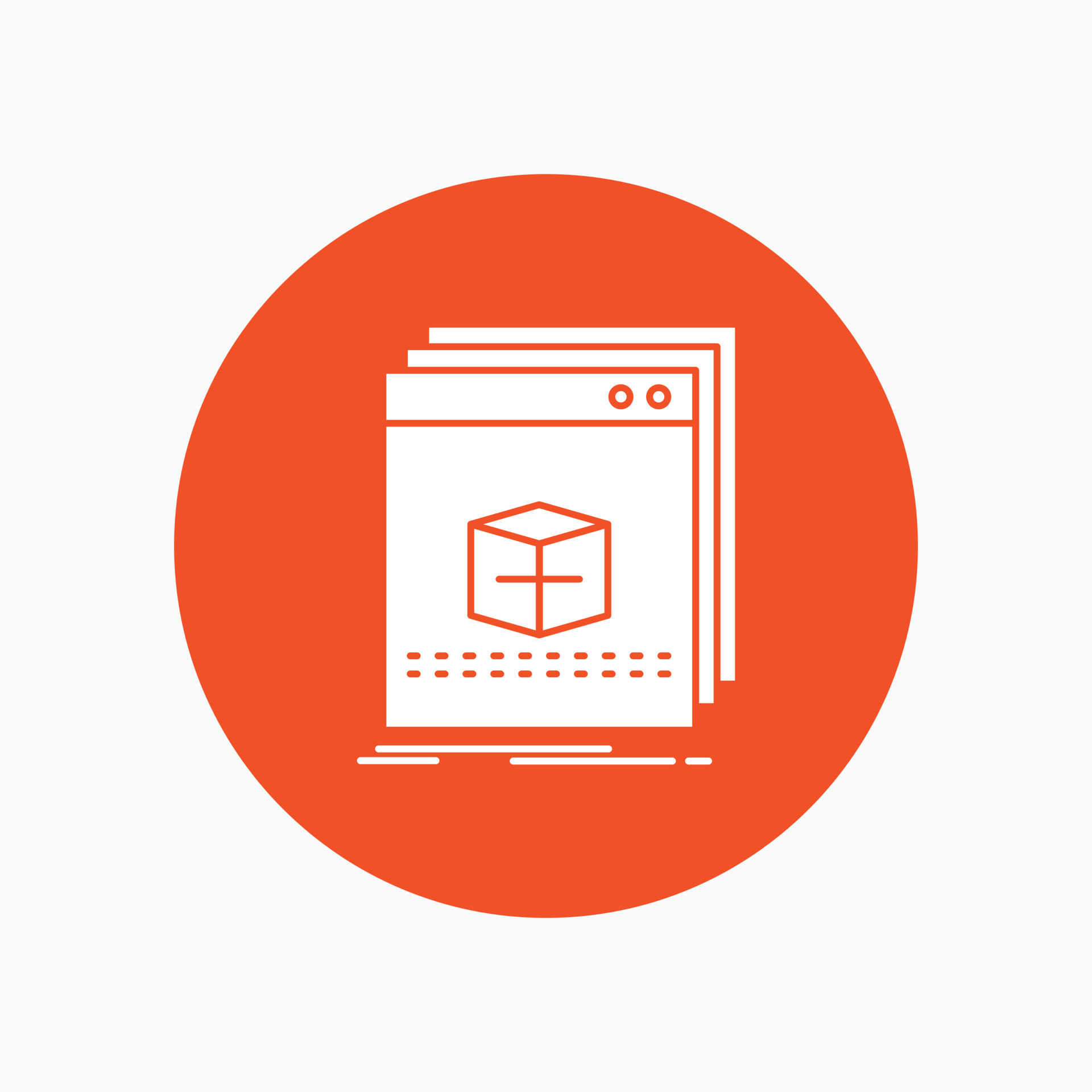 Software App Application File Program White Glyph Icon In Circle