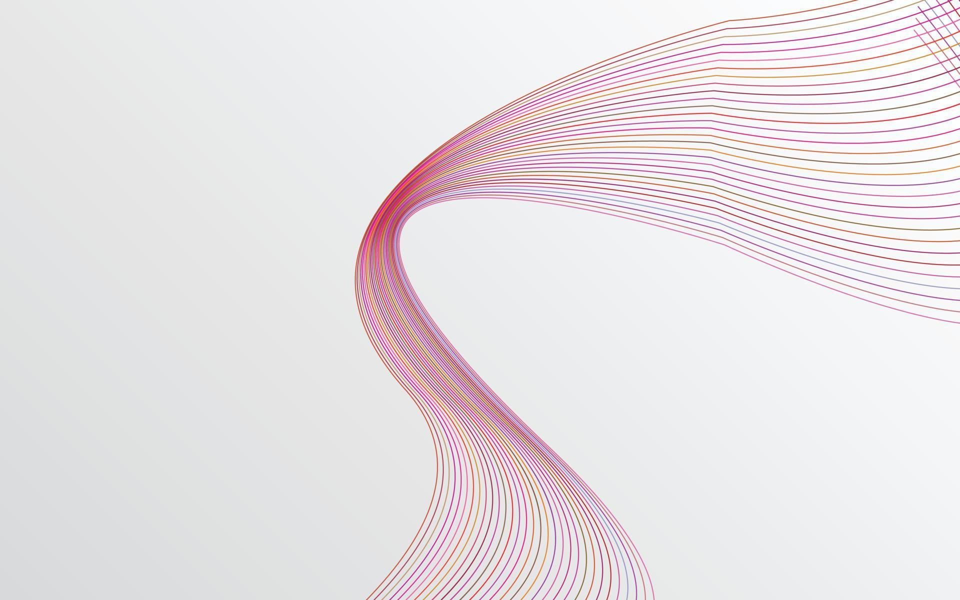 Wave with shadow. Abstract Red lines on a background 12936597 Vector ...