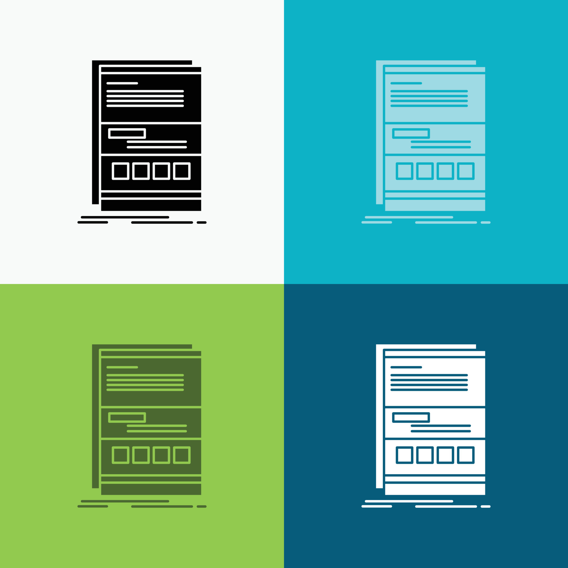 Browser. dynamic. internet. page. responsive Icon Over Various Background. glyph style design ...