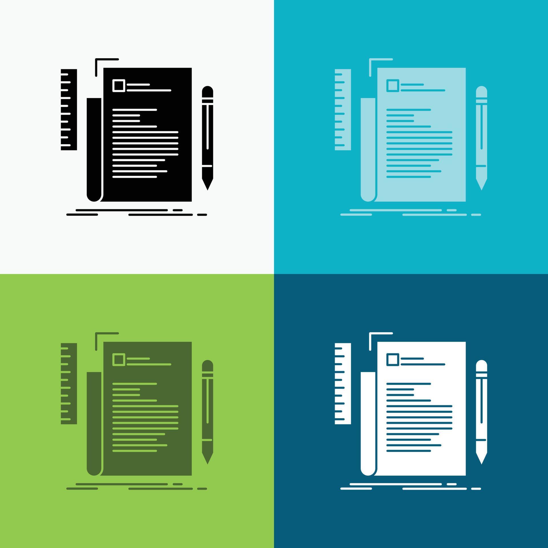 Code Coding File Programming Script Icon Over Various Background Glyph Style Design