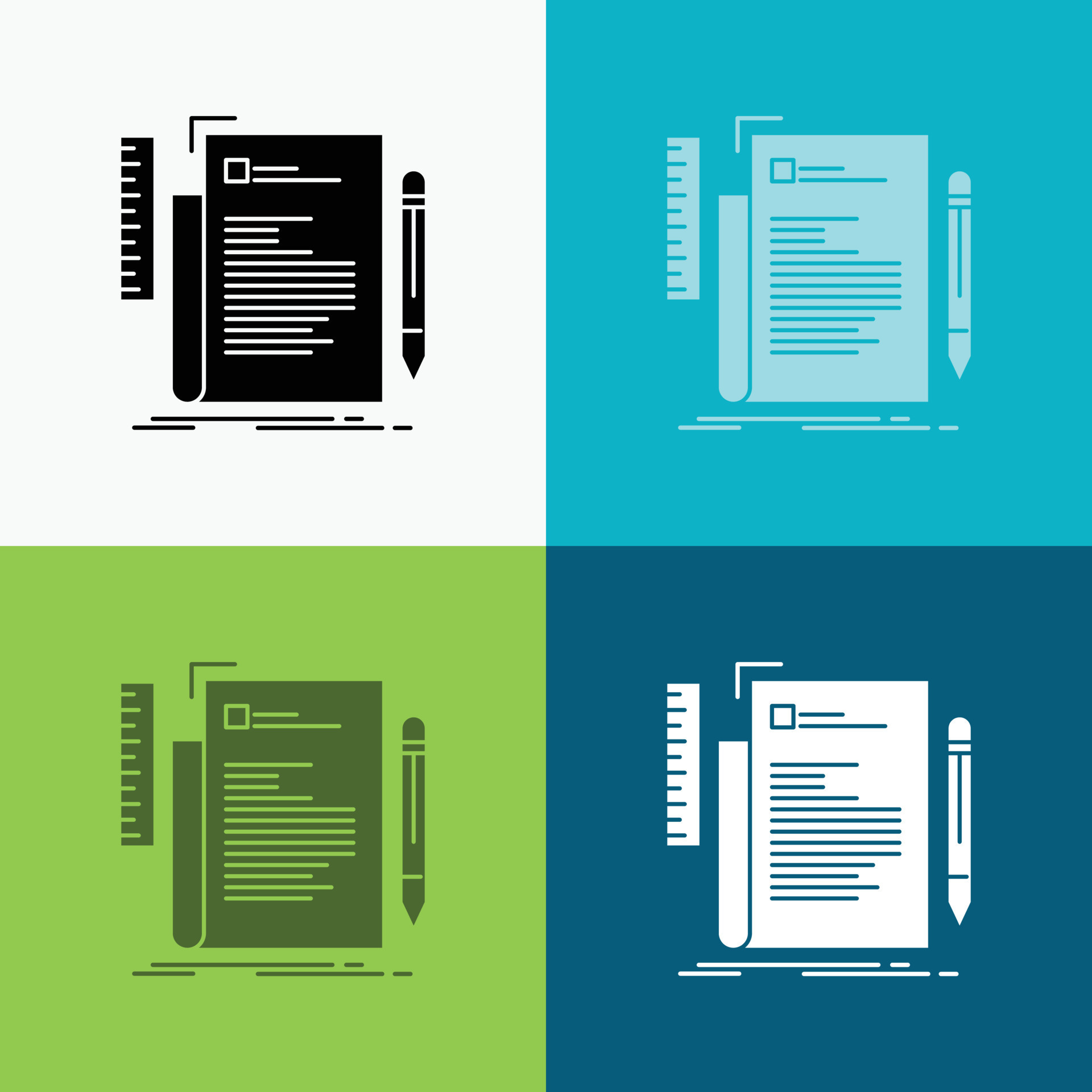 Code Coding File Programming Script Icon Over Various Background Glyph Style Design