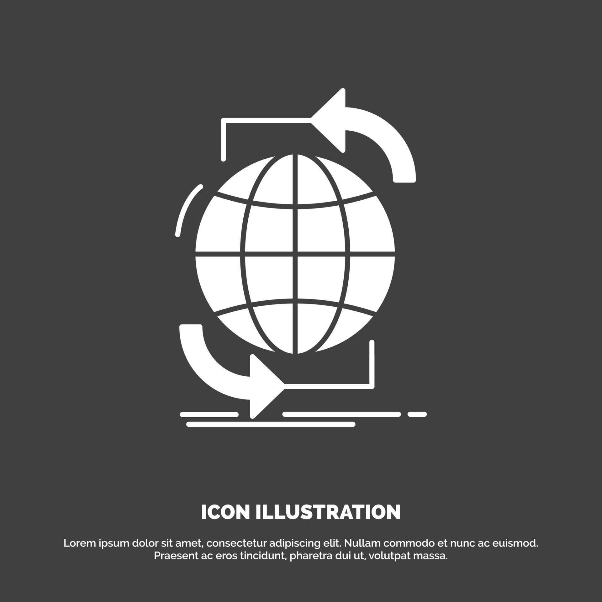 Connectivity Global Internet Network Web Icon Glyph Vector Symbol