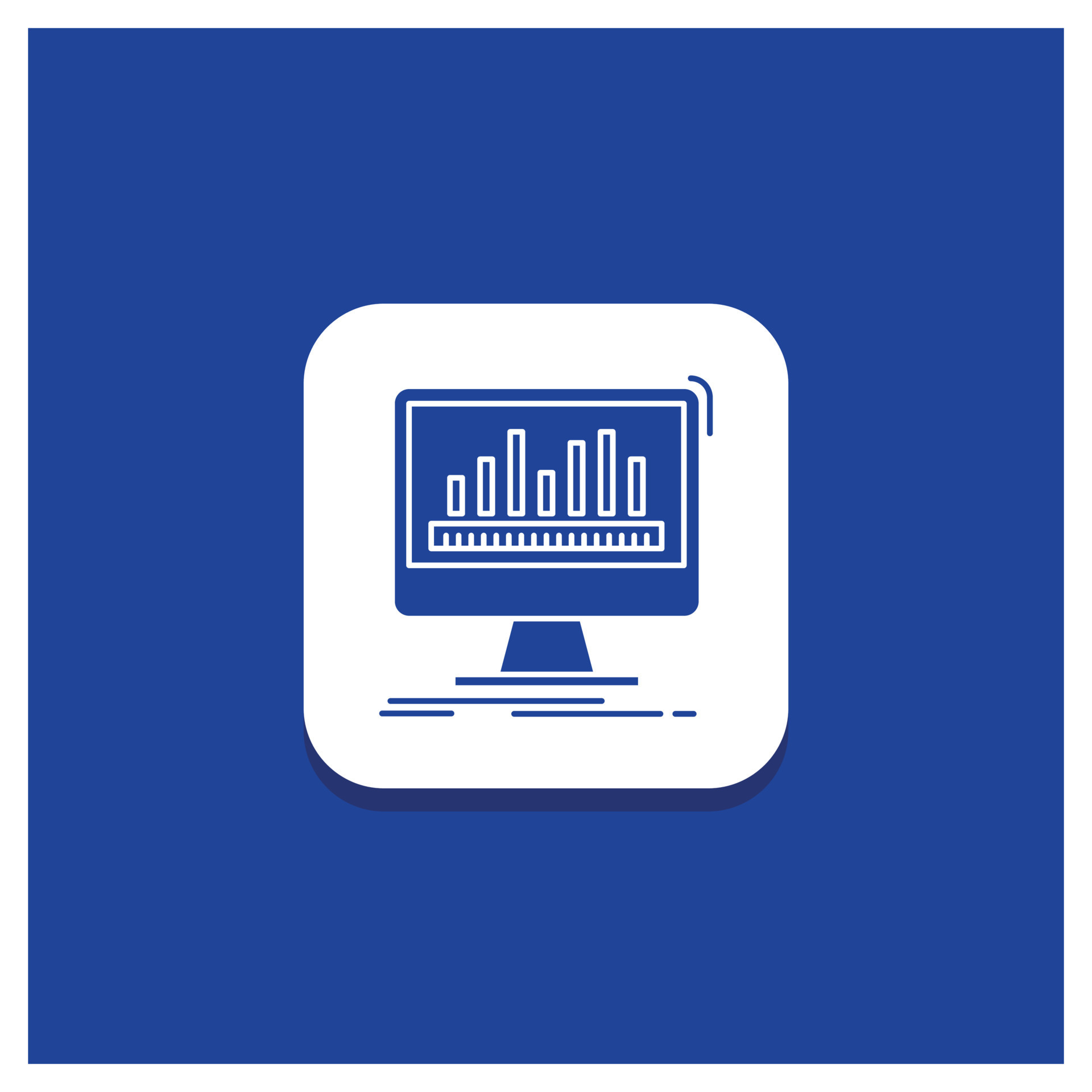Blue Round Button for analytics. processing. dashboard. data. stats Glyph icon 12937797 Vector ...