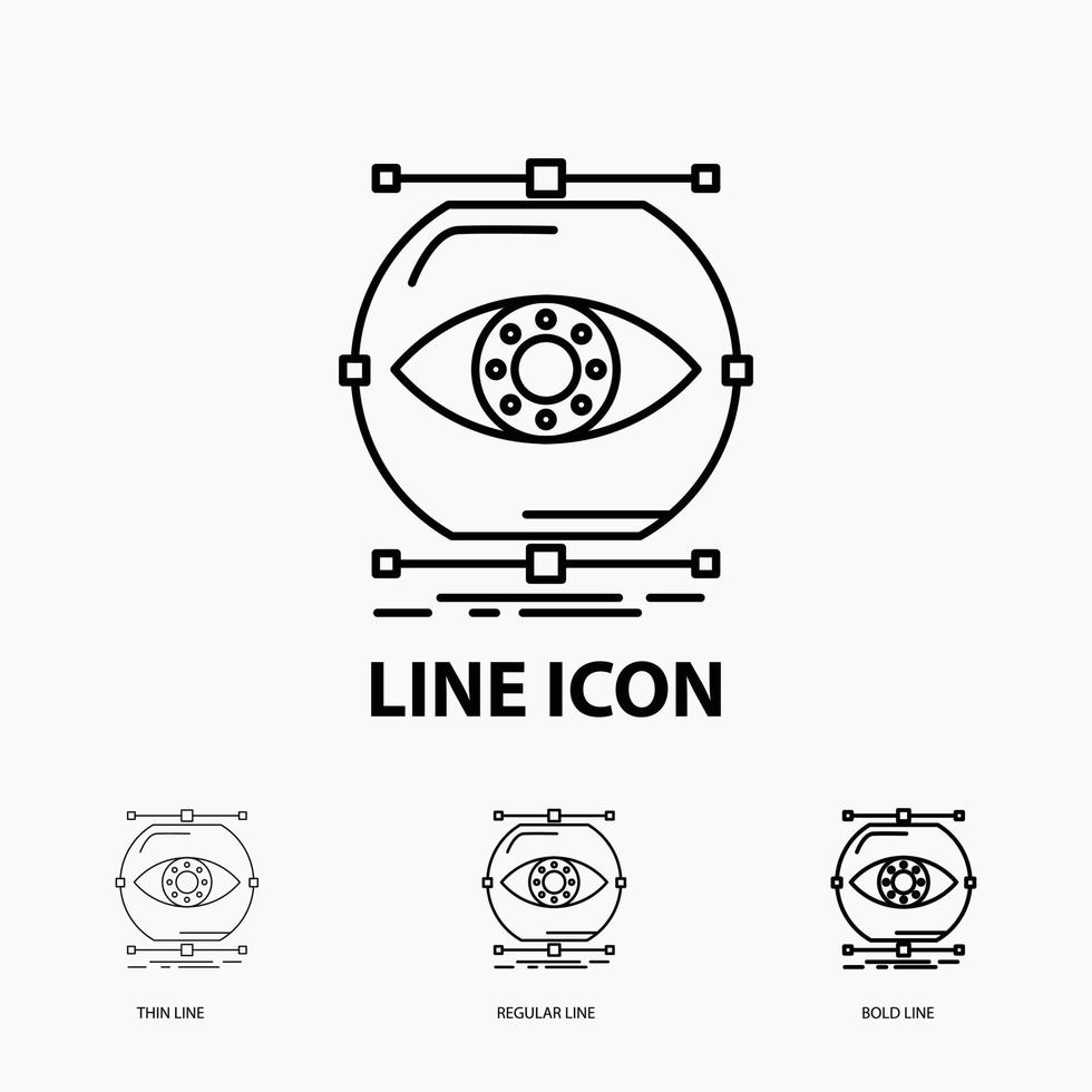 Visualize Conception Monitoring Monitoring Vision Icon In Thin