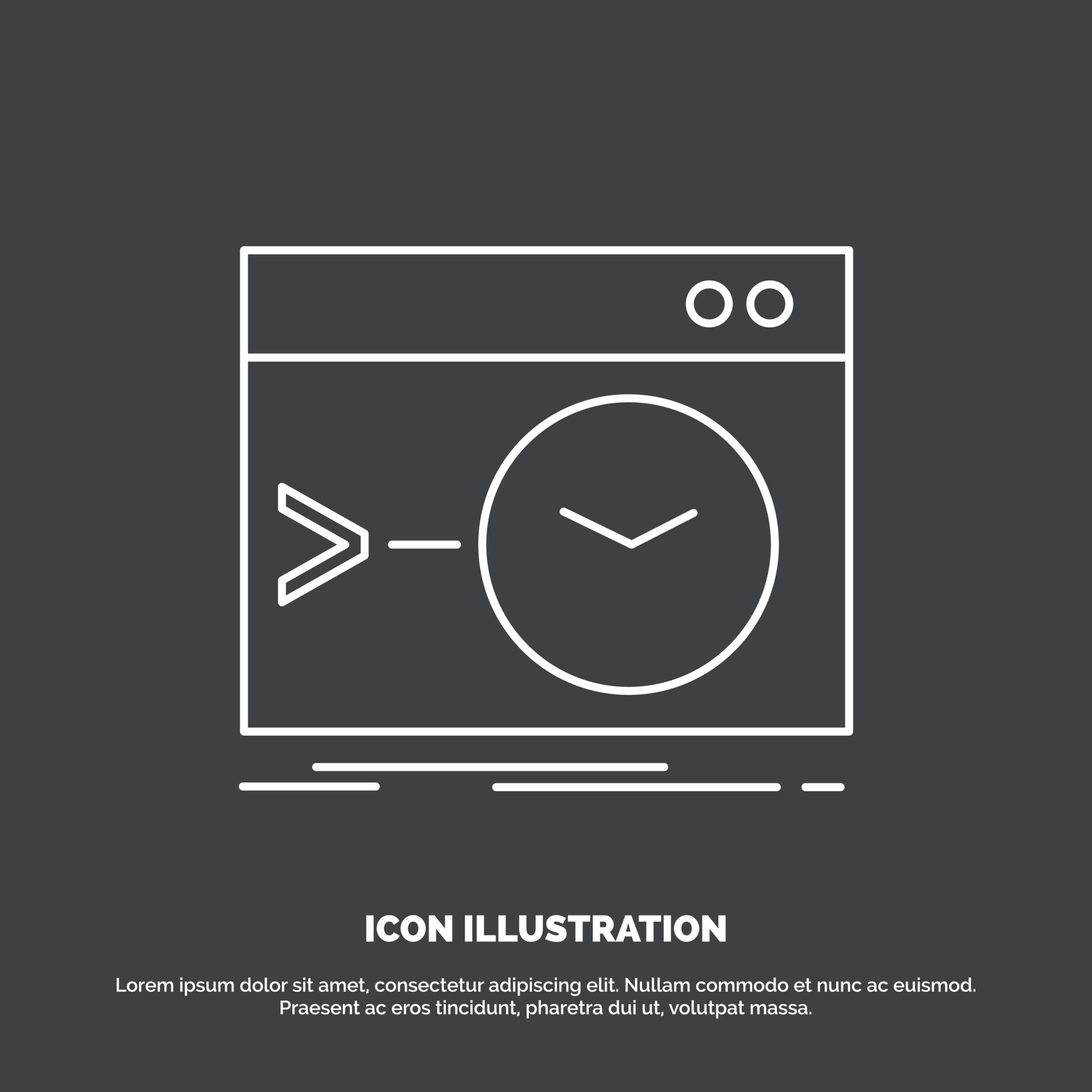 Admin Command Root Software Terminal Icon Line Vector Symbol For Ui And Ux Website Or