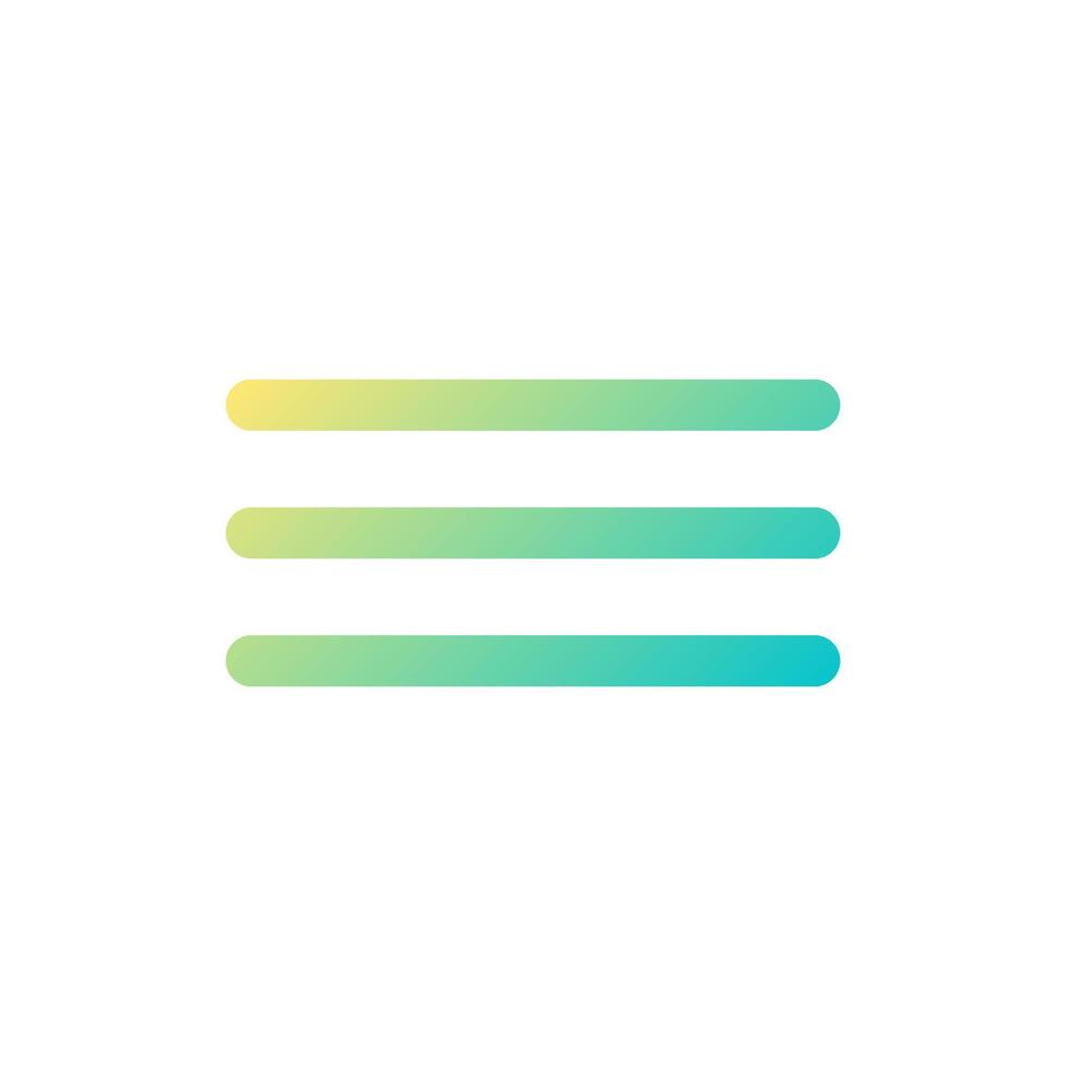 Hamburger Menu Button Pixel Perfect Gradient Linear Ui Icon Interactive Element Webpage