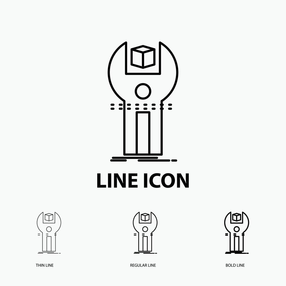 Sdk App Development Kit Programming Icon In Thin Regular And Bold Line Style Vector
