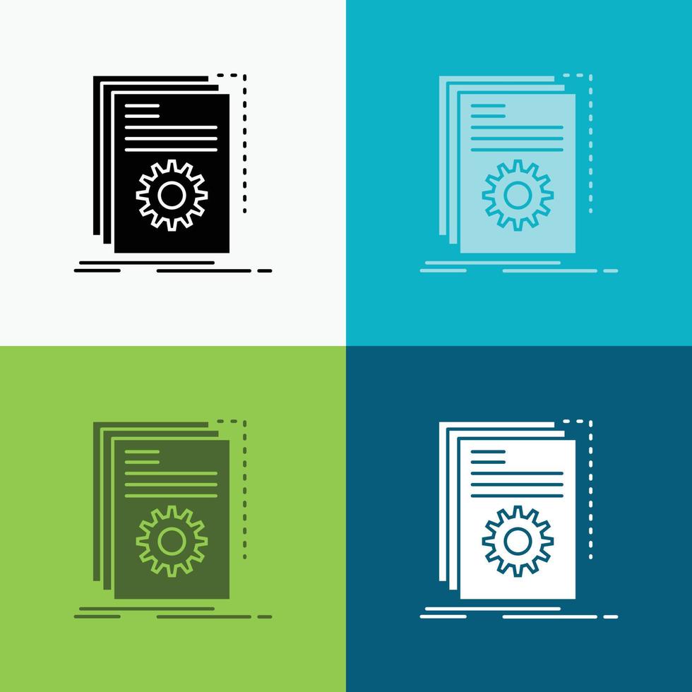 App Build Developer Program Script Icon Over Various Background