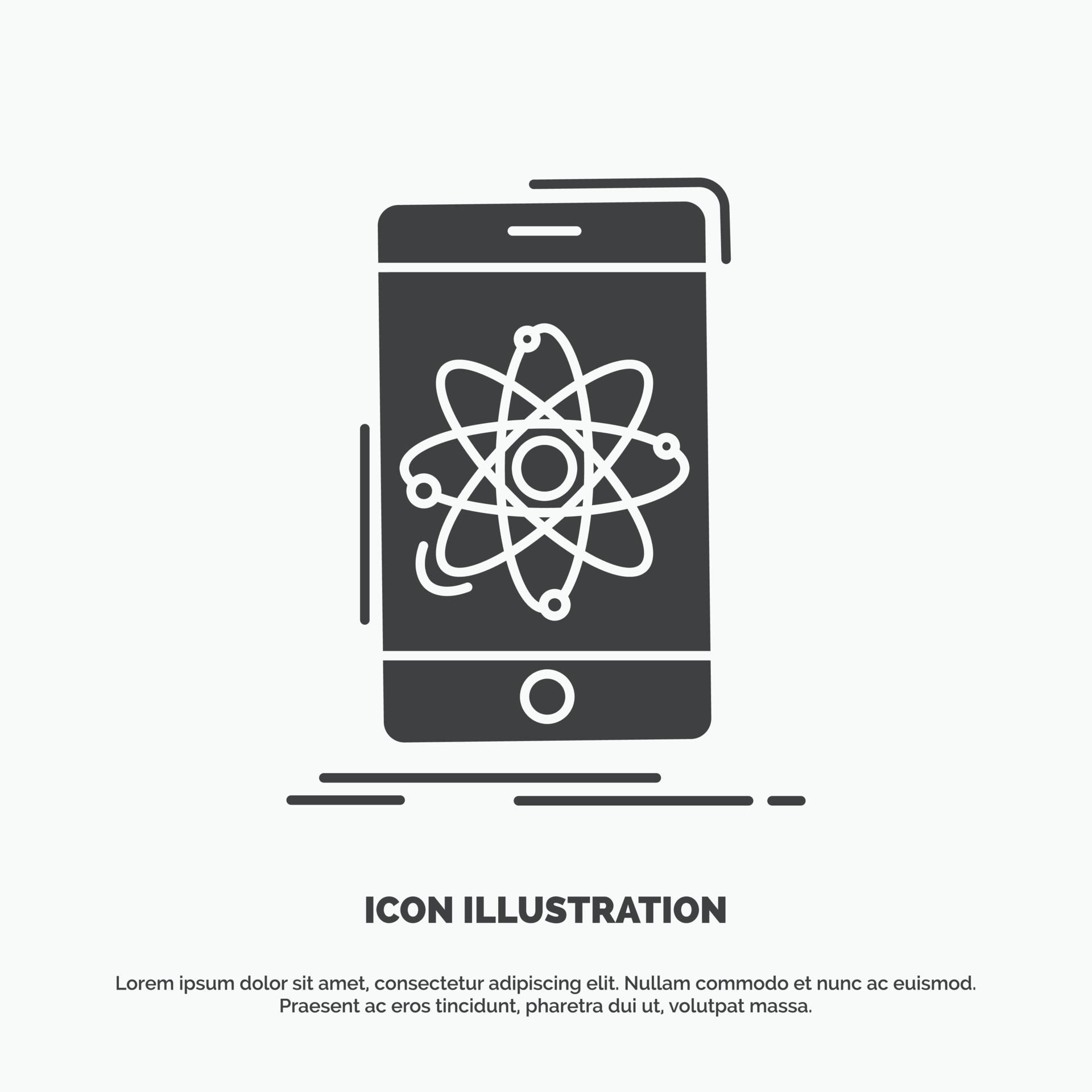 Data Information Mobile Research Science Icon Glyph Vector Gray Symbol For Ui And Ux