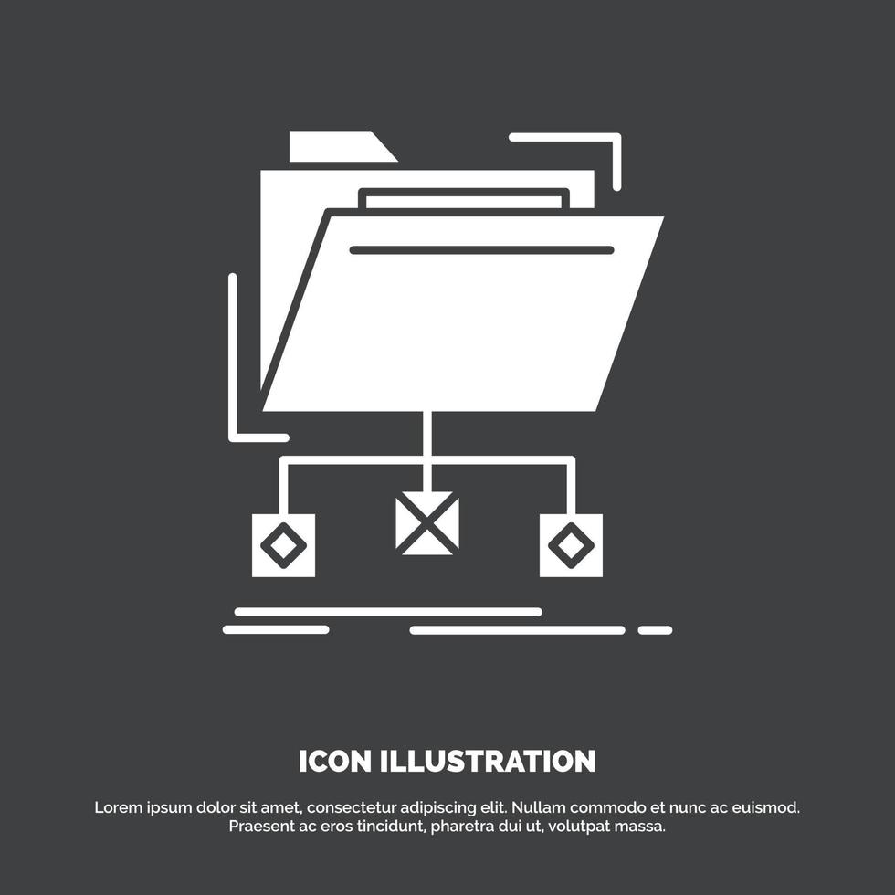 Backup Data Files Folder Network Icon Glyph Vector Symbol For Ui And Ux Website Or Mobile