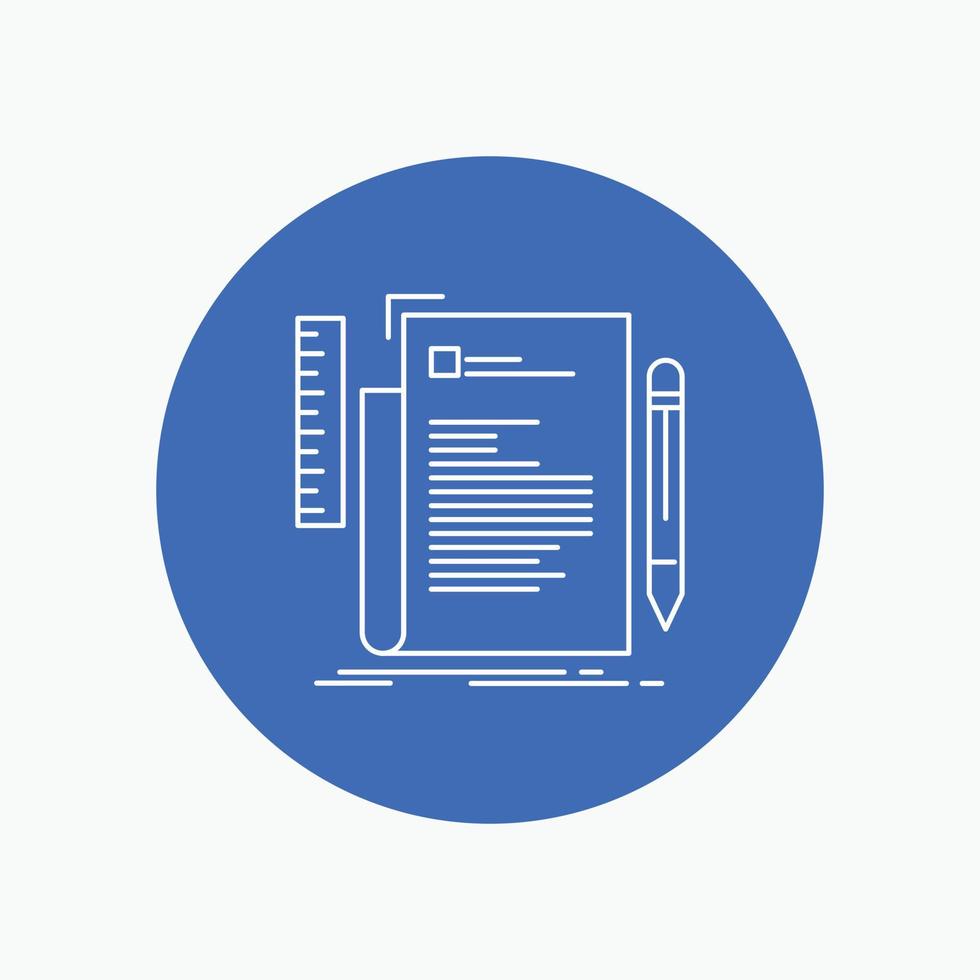 Code Coding File Programming Script White Line Icon In Circle Background Vector Icon