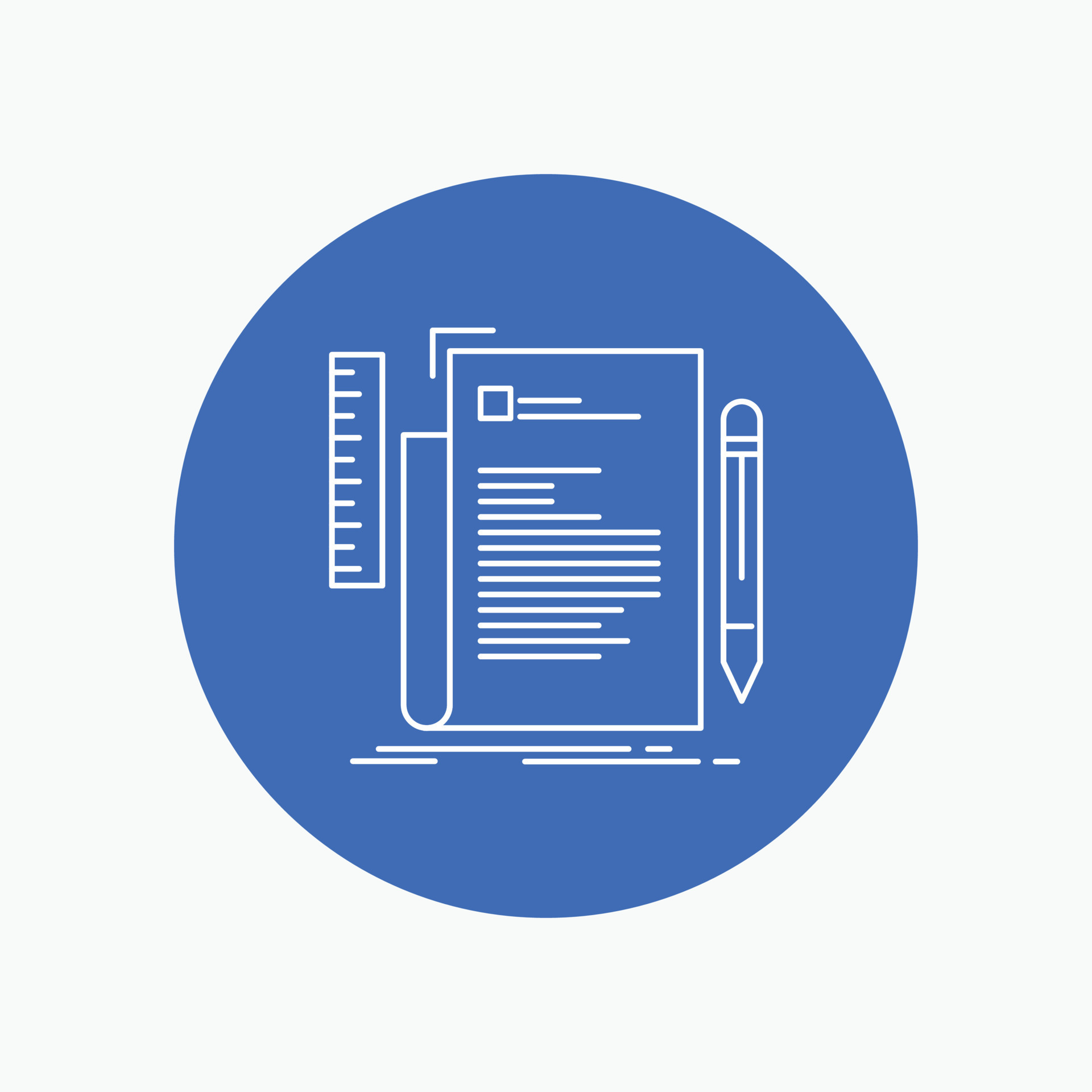 Code Coding File Programming Script White Line Icon In Circle Background Vector Icon