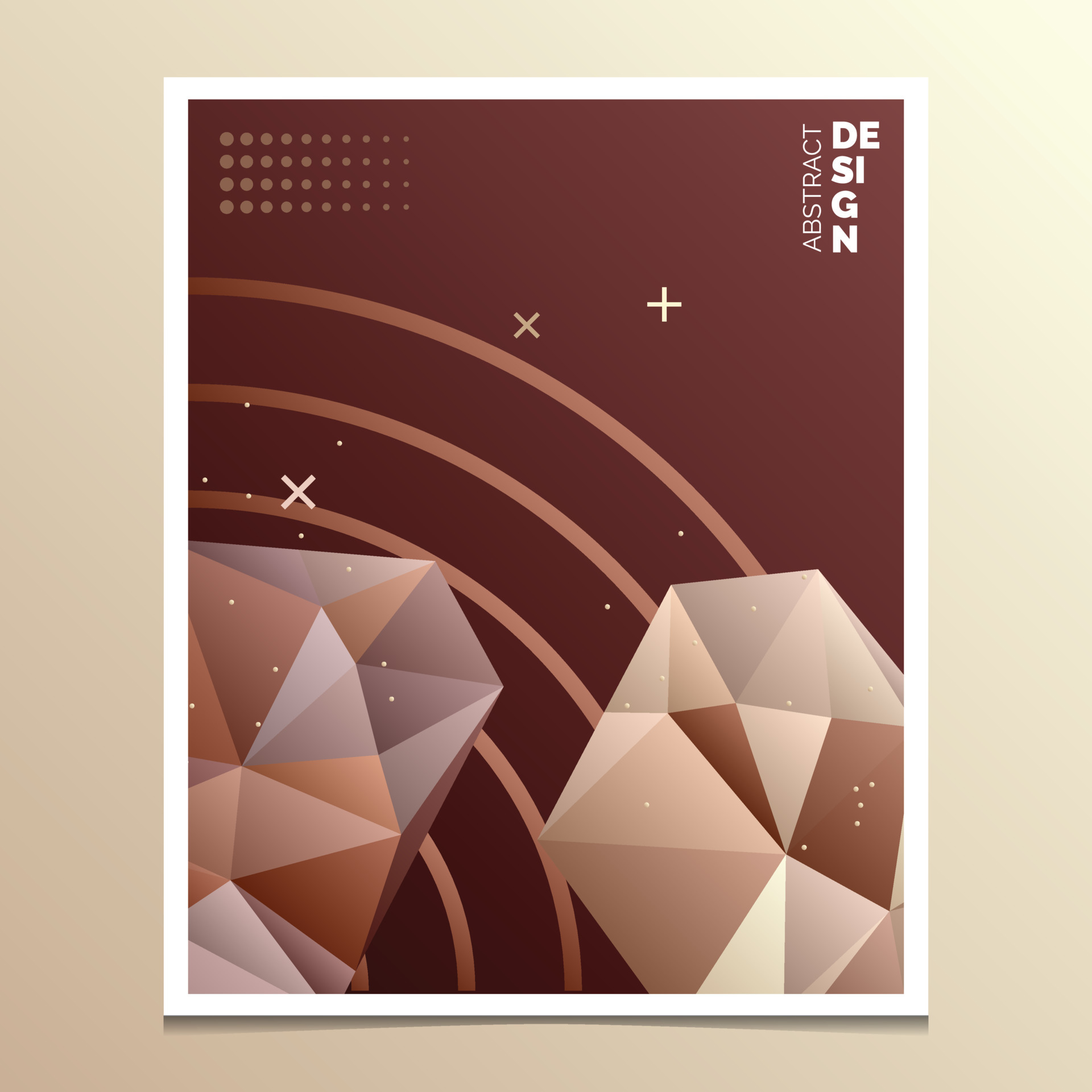 Abstract composition. A4 brochure cover design. Title sheet model ...