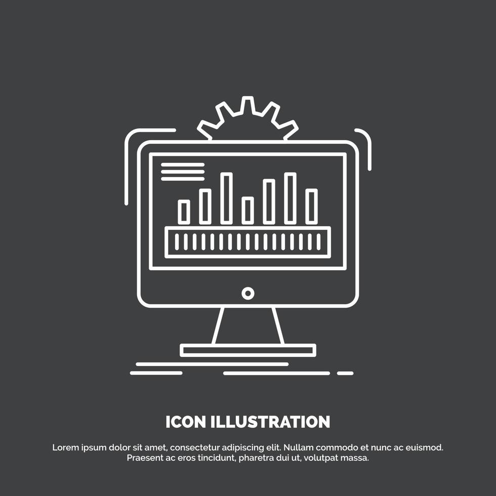 Dashboard Admin Monitor Monitoring Processing Icon Line Vector Symbol For Ui And Ux