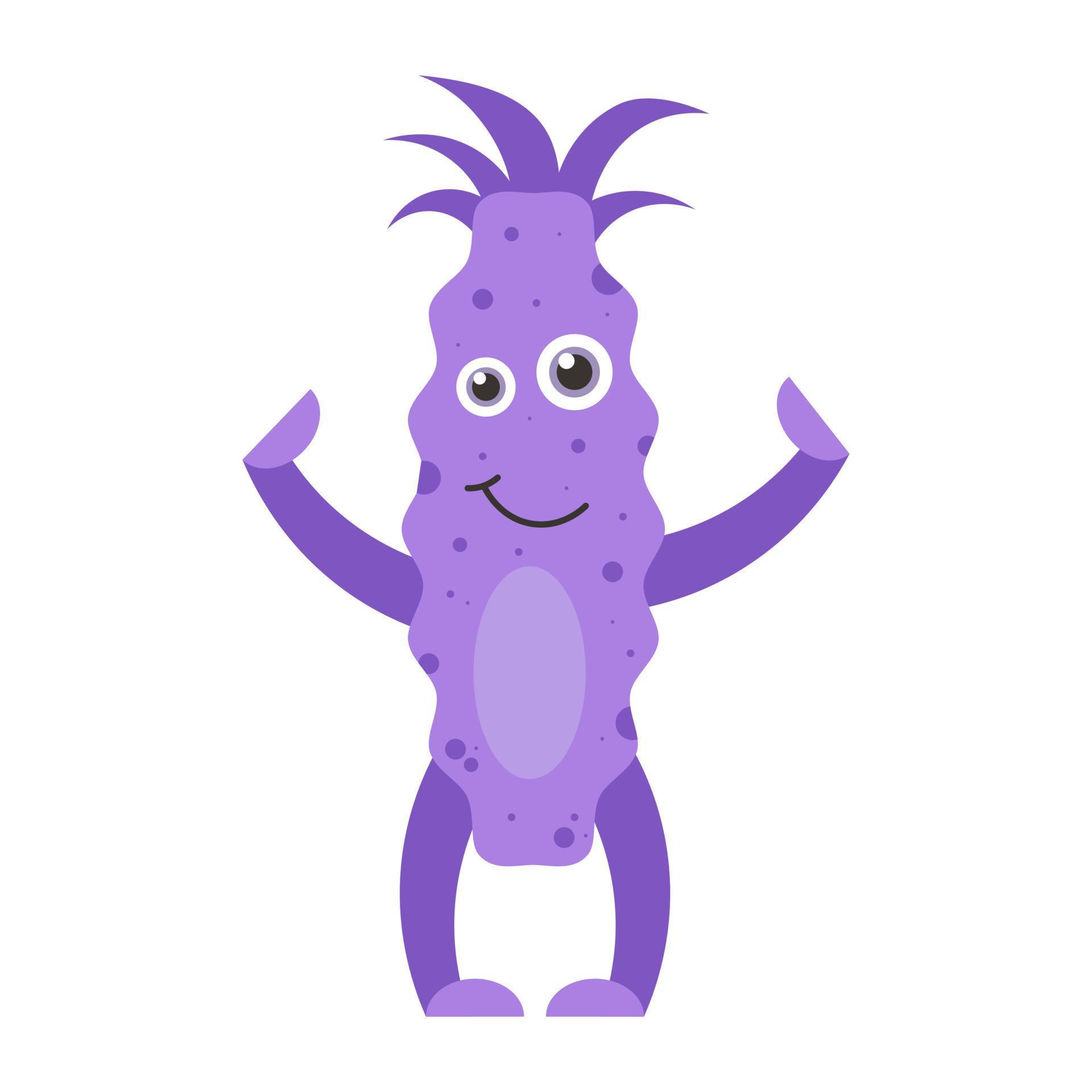 Cute Funny Monster Vector Illustration 12939778 Vector Art At Vecteezy