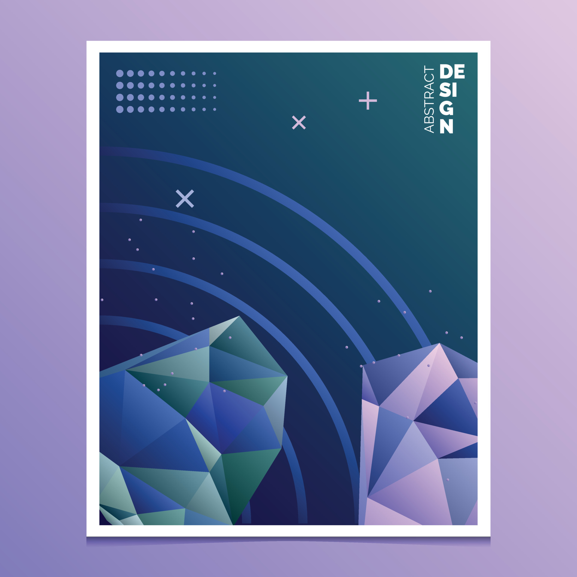 Abstract composition. A4 brochure cover design. Title sheet model ...