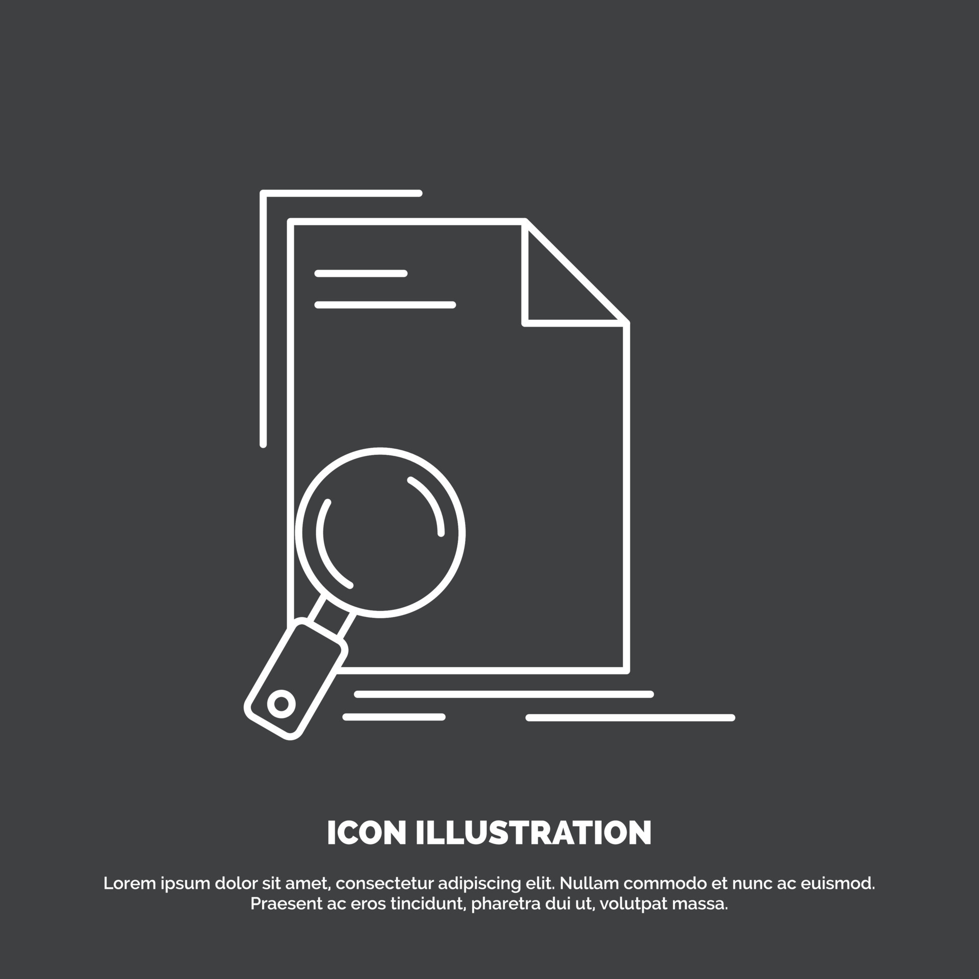 Analysis Document File Find Page Icon Line Vector Symbol For Ui And Ux Website Or Mobile