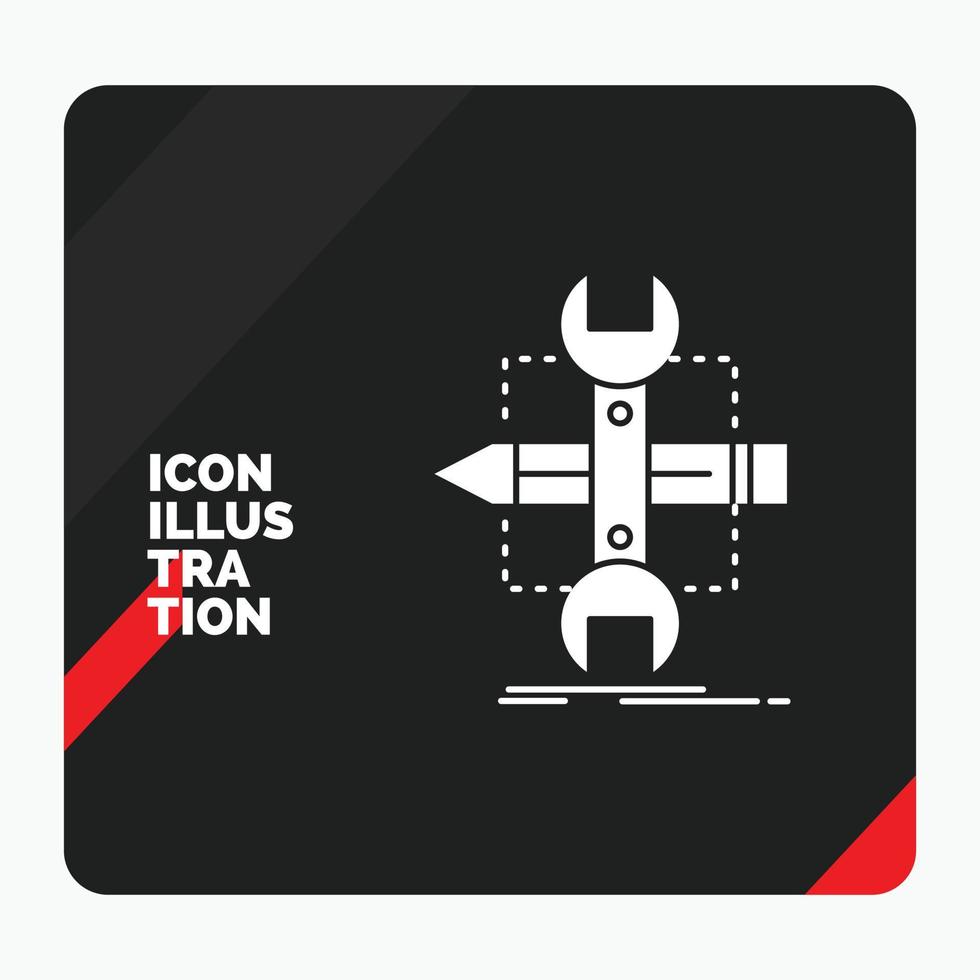 Red and Black Creative presentation Background for Build. design. develop. sketch. tools Glyph ...