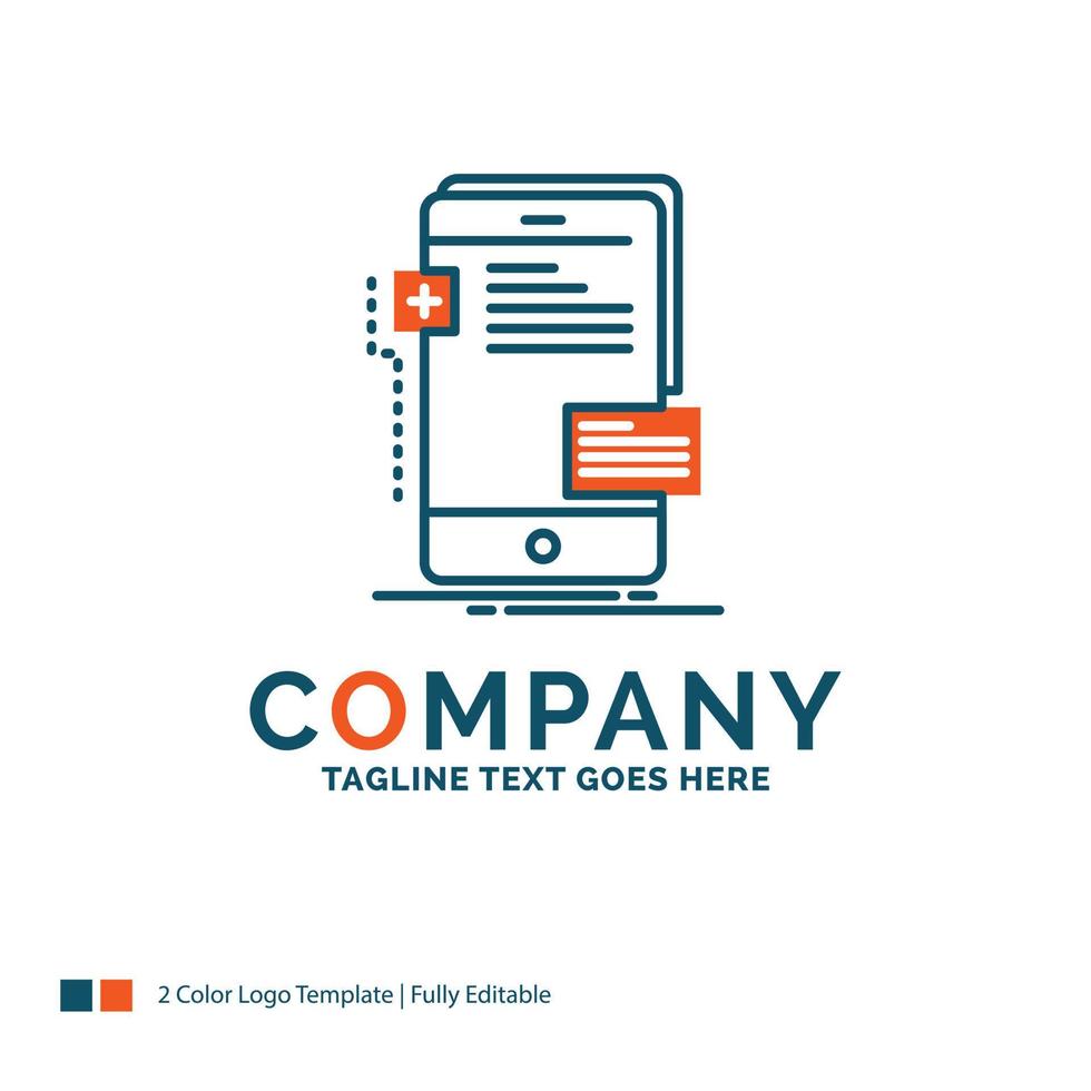 Frontend Interface Mobile Phone Developer Logo Design Blue And
