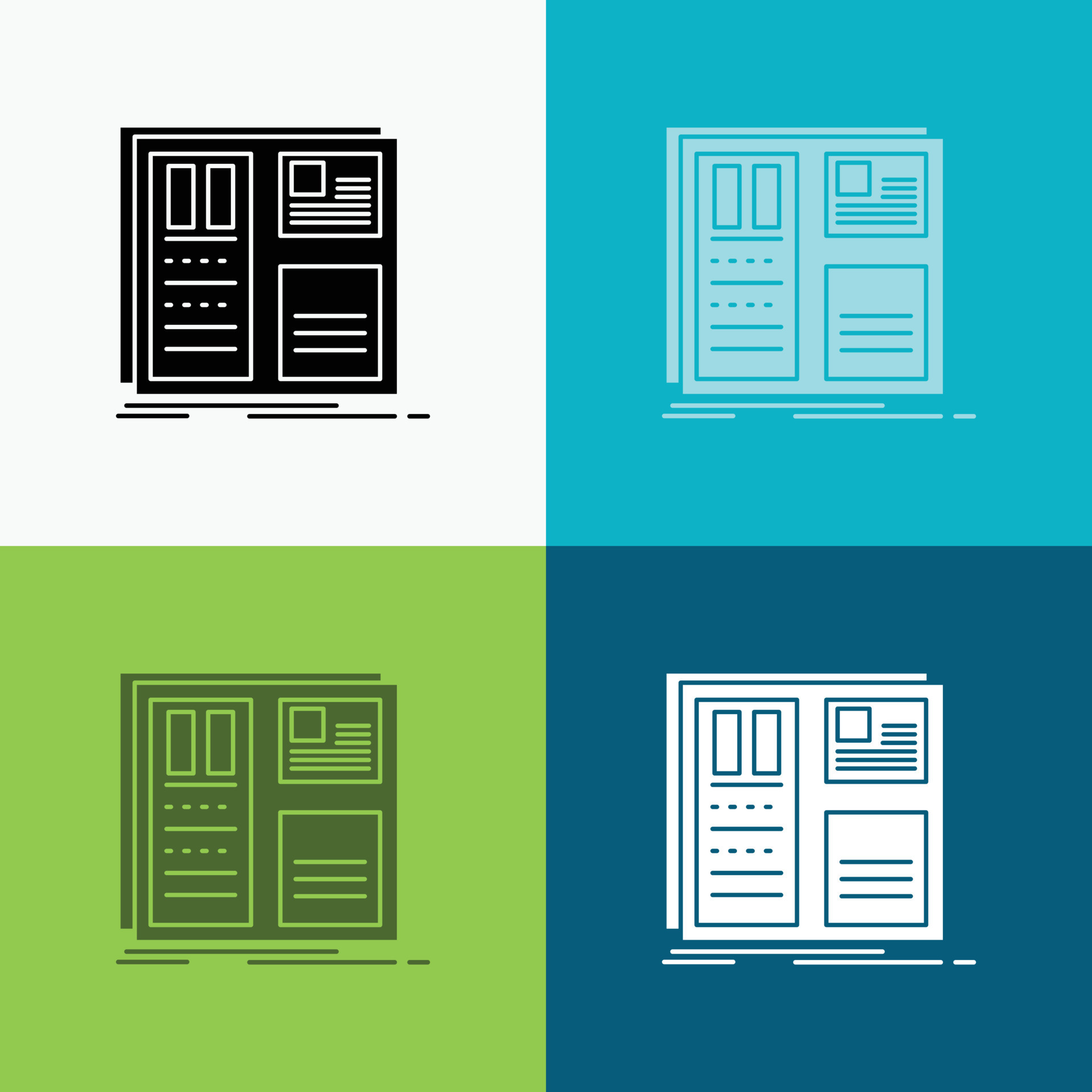 Design Grid Interface Layout Ui Icon Over Various Background Glyph