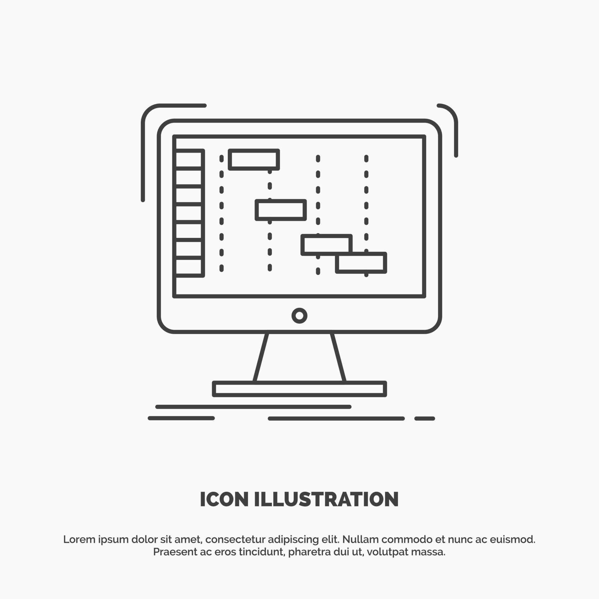 Ableton. application. daw. digital. sequencer Icon. Line vector gray symbol for UI and UX ...