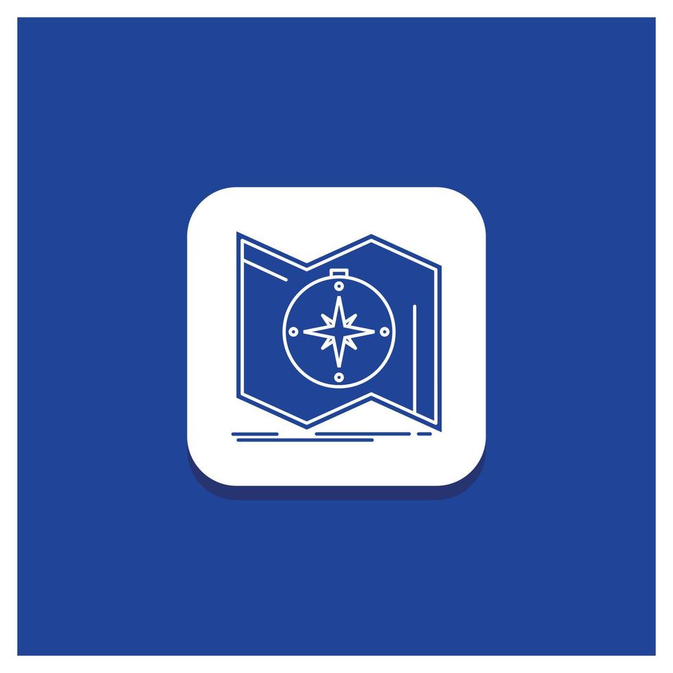 Blue Round Button For Direction Explore Map Navigate Navigation