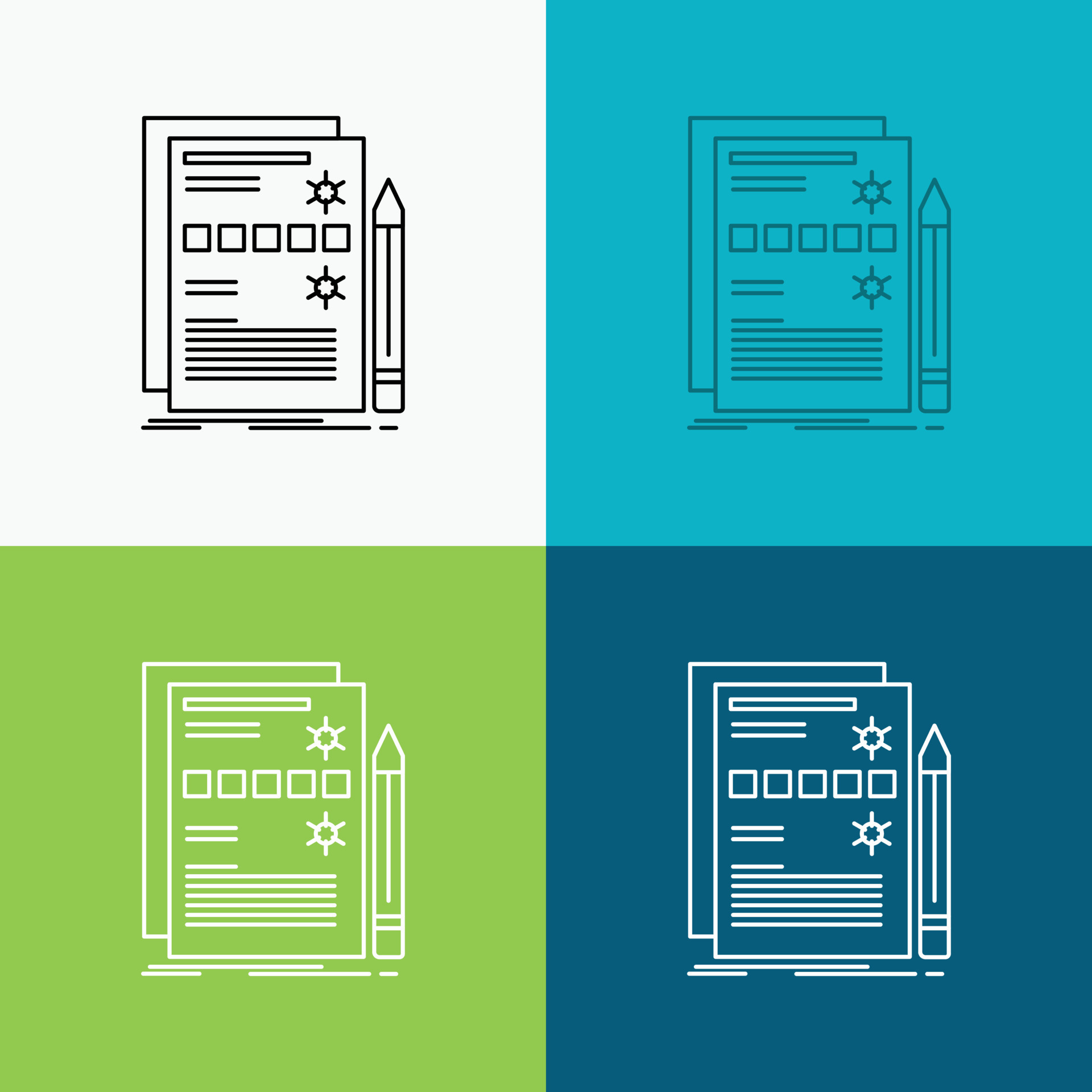 Component Data Design Hardware System Icon Over Various Background