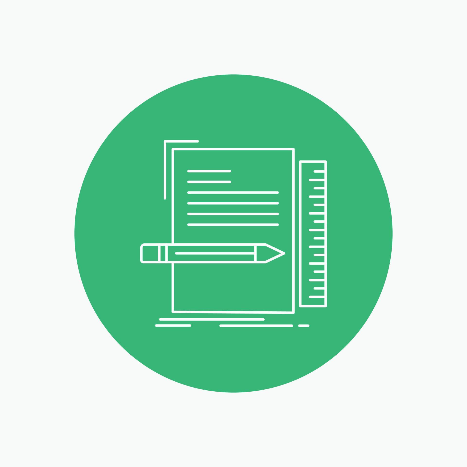 Code Coding File Programming Script White Line Icon In Circle Background Vector Icon