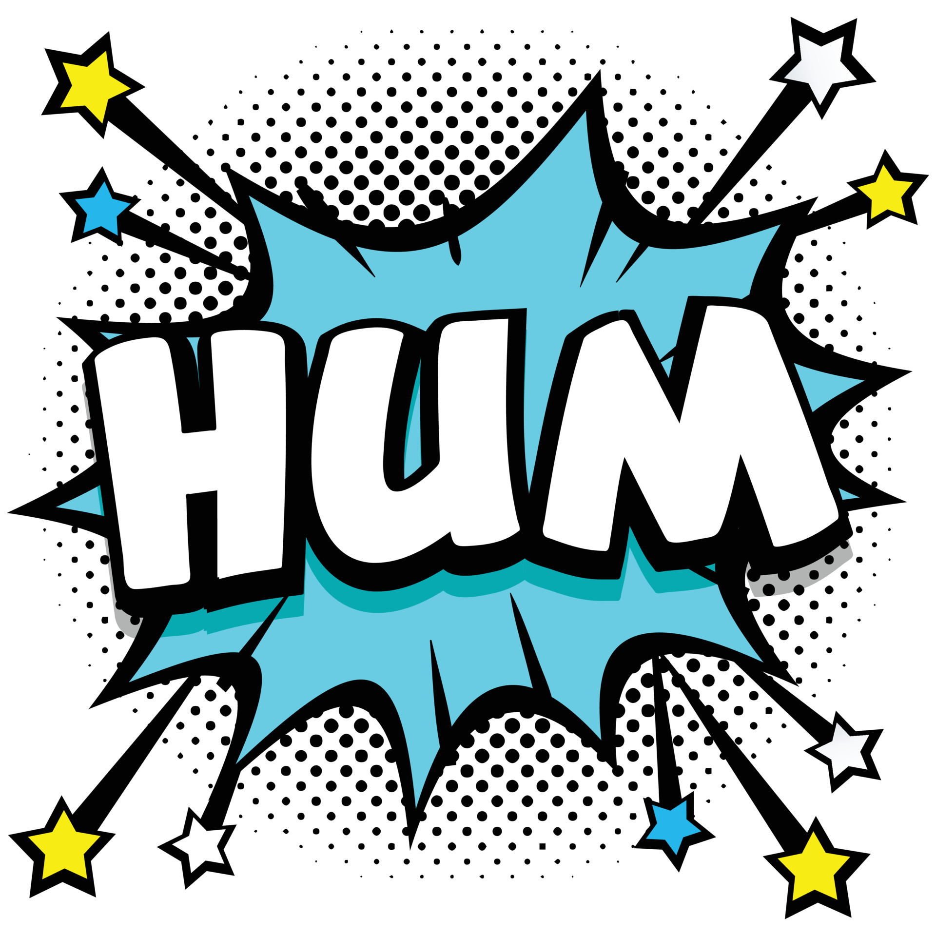 hum Pop art comic speech bubbles book sound effects 12945300 Vector Art at Vecteezy