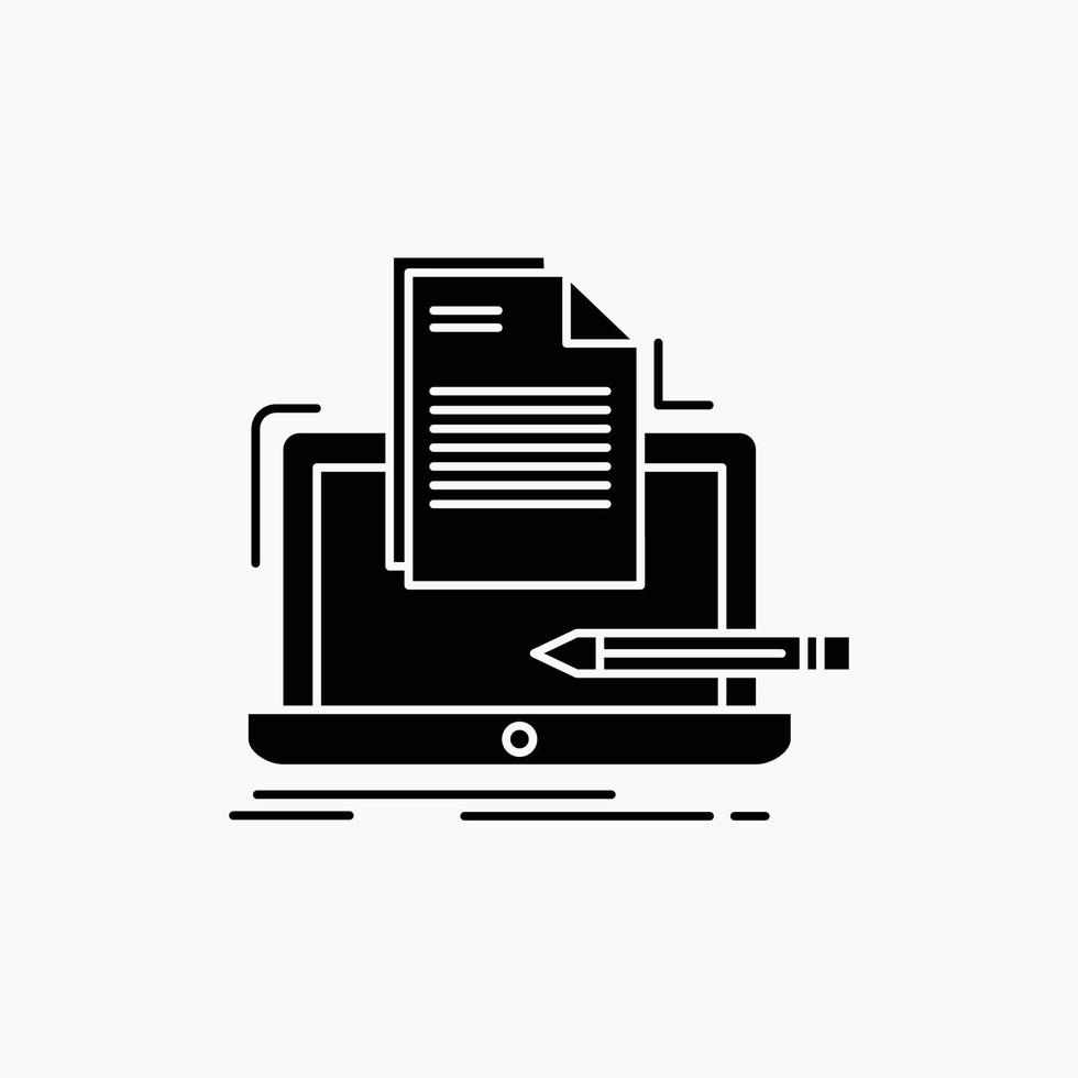 Coder Coding Computer List Paper Glyph Icon Vector Isolated Illustration 12945578 Vector