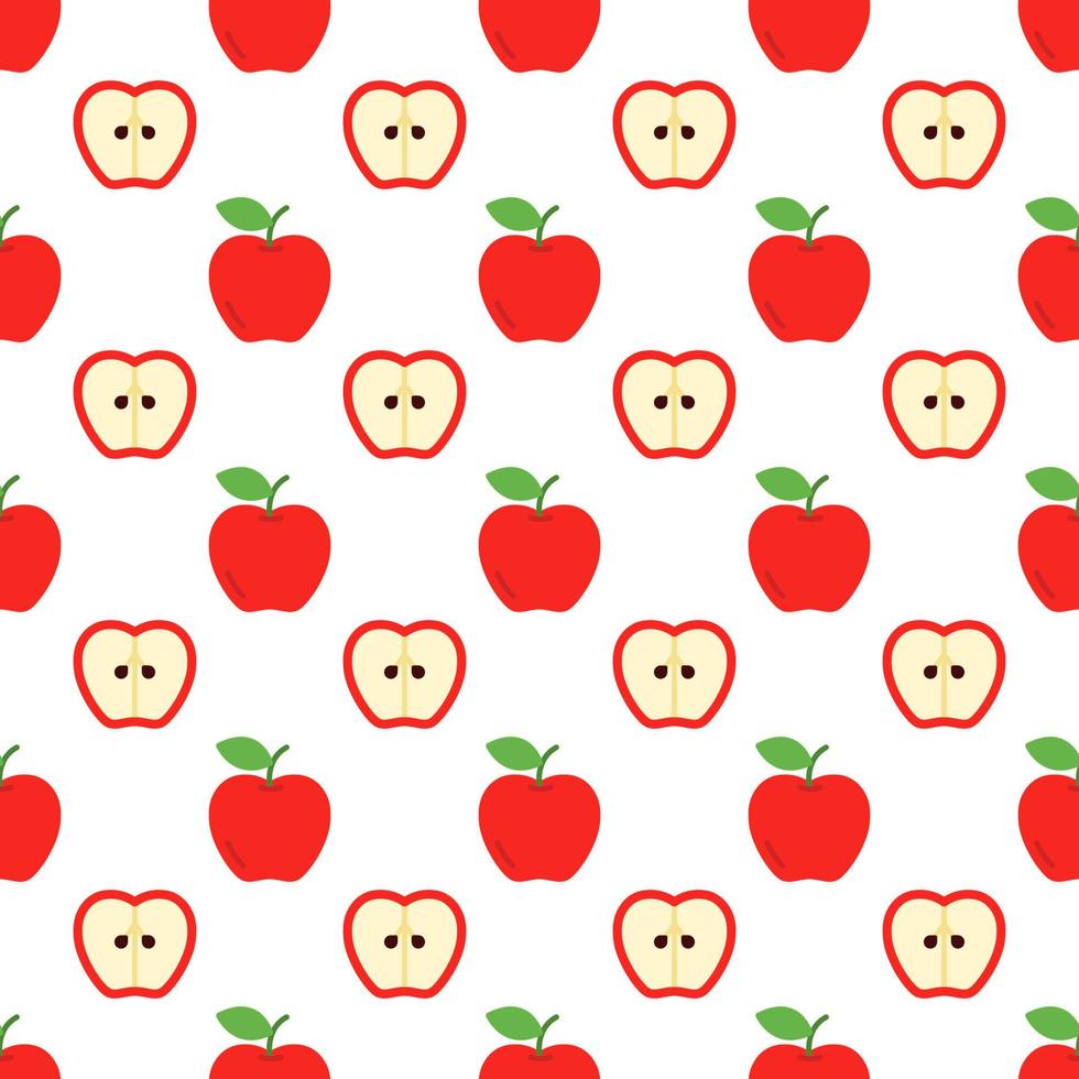 Cartoon Apple Seamless Pattern Background 12946176 Vector Art At Vecteezy