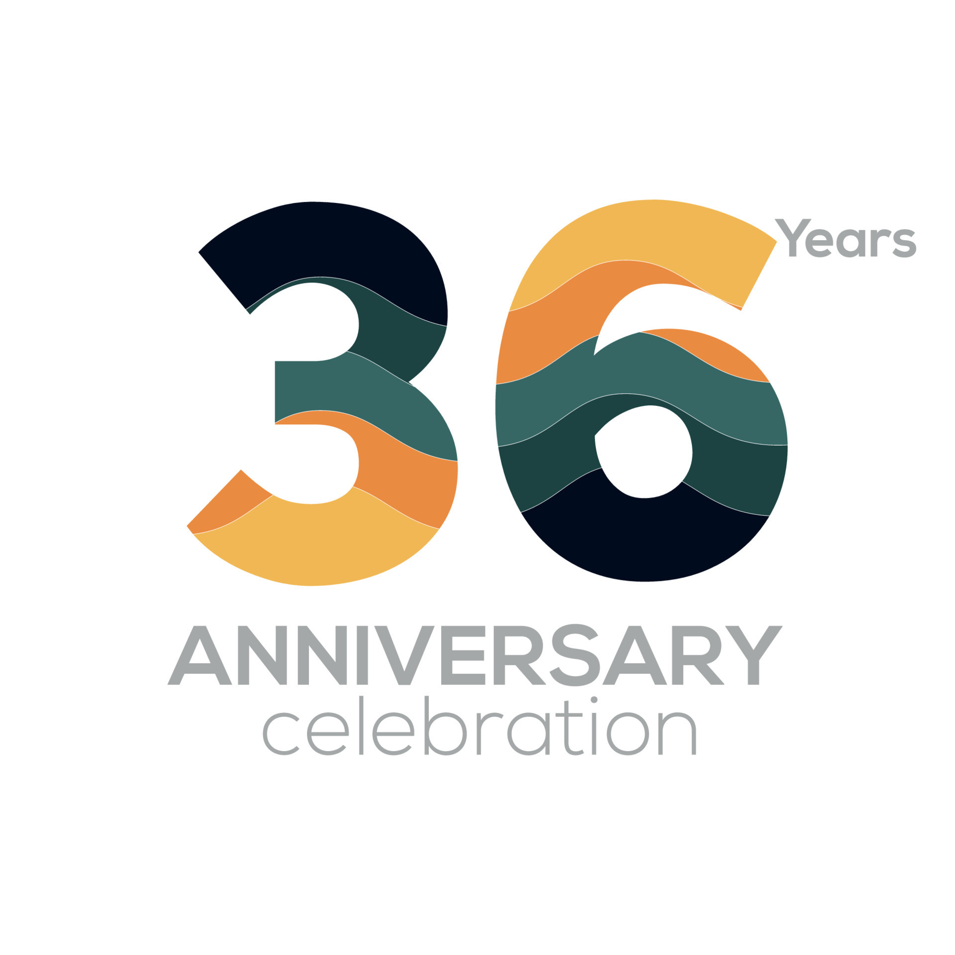 36th Anniversary Logo Design, Number 36 Icon Vector Template.Minimalist ...