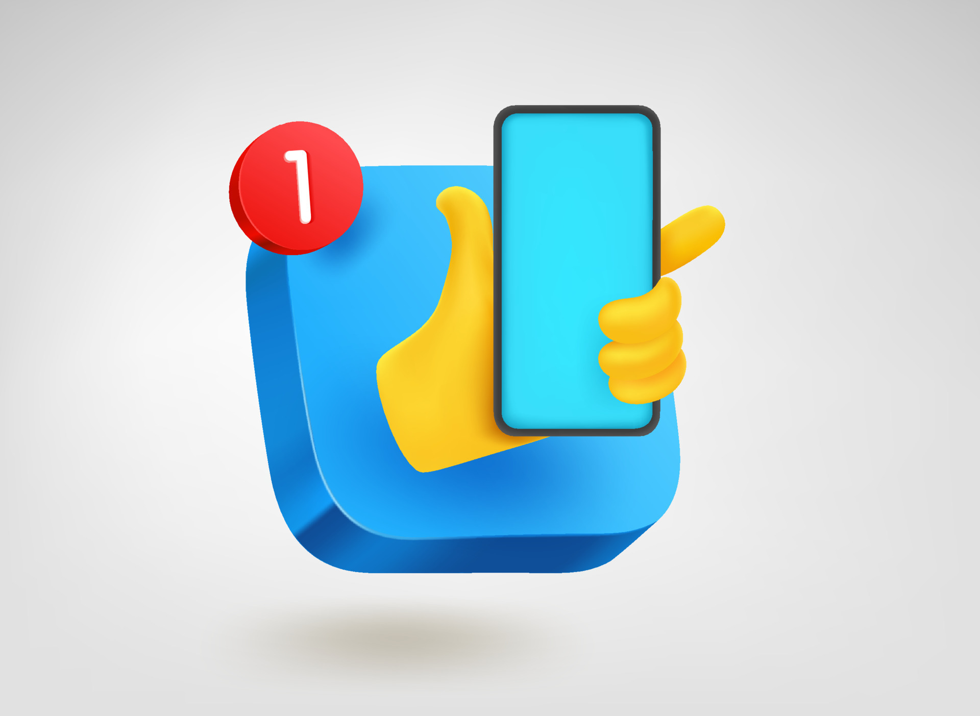 Mobile Application Concept 3d Vector Mobile Application Icon With