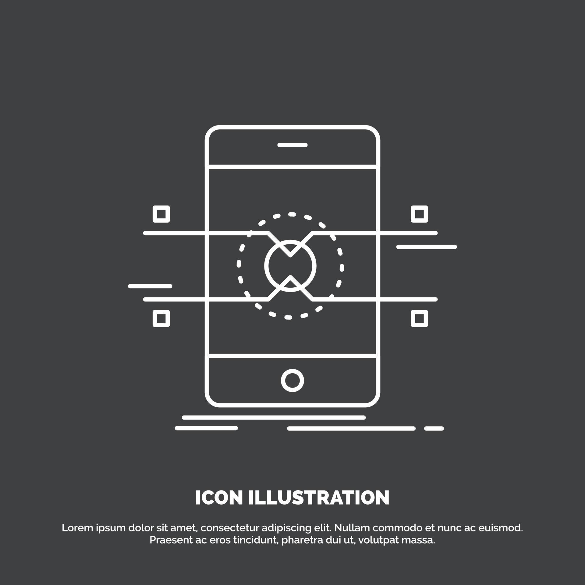 Api Interface Mobile Phone Smartphone Icon Line Vector Symbol For