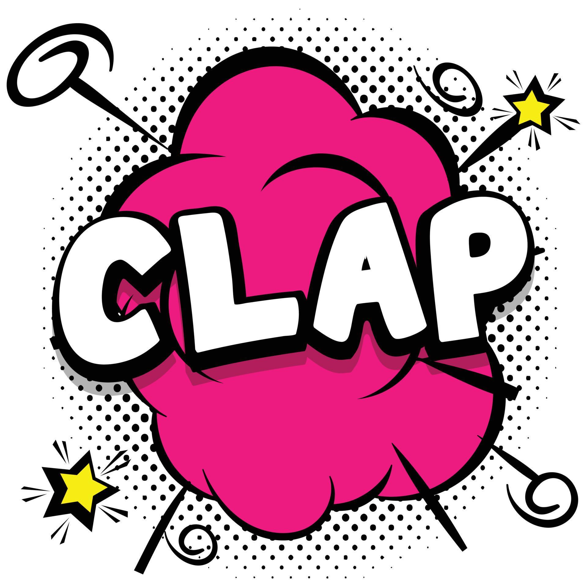 clap Comic bright template with speech bubbles on colorful frames ... clap Comic bright template with speech bubbles on colorful frames ...