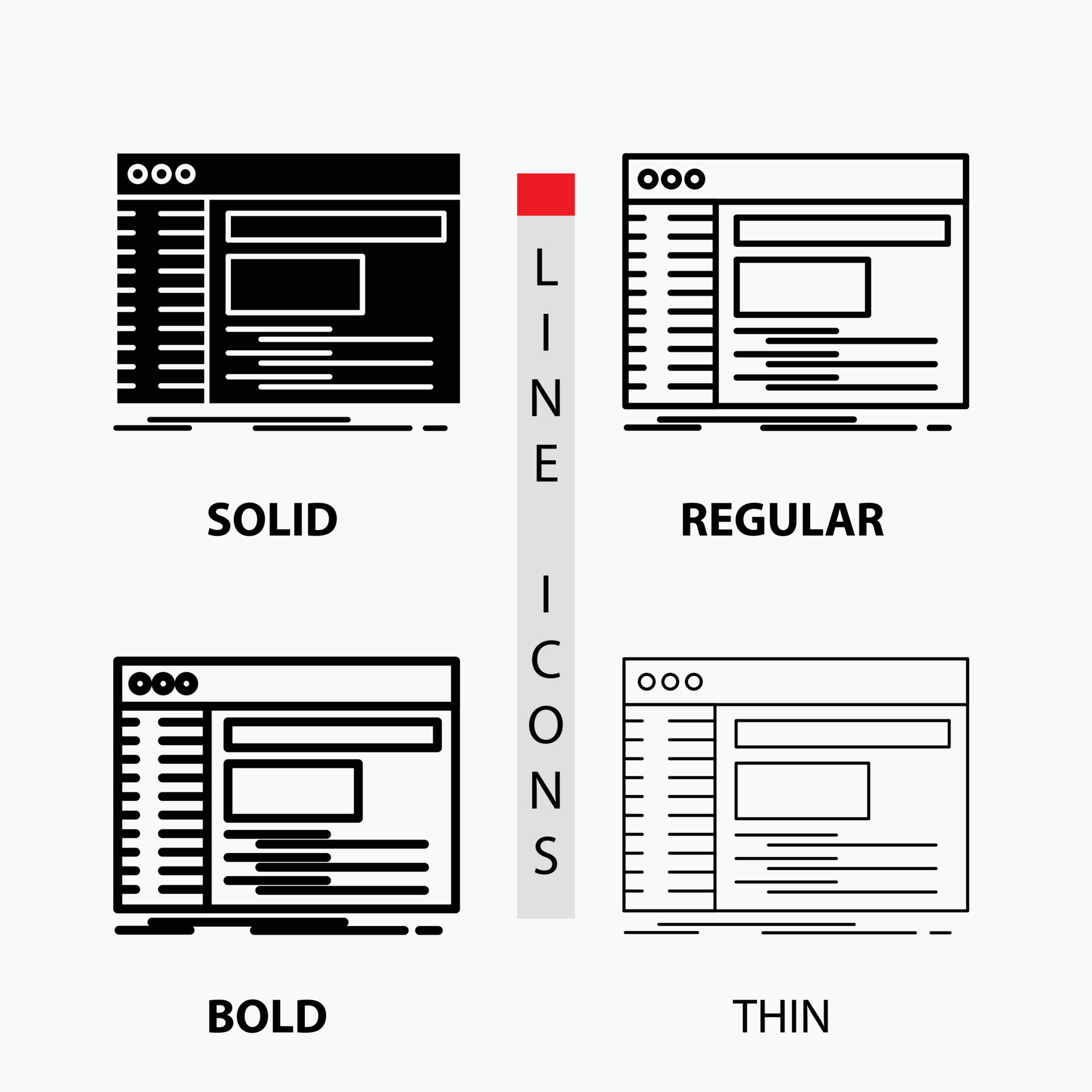 Admin. console. panel. root. software Icon in Thin. Regular. Bold Line ...