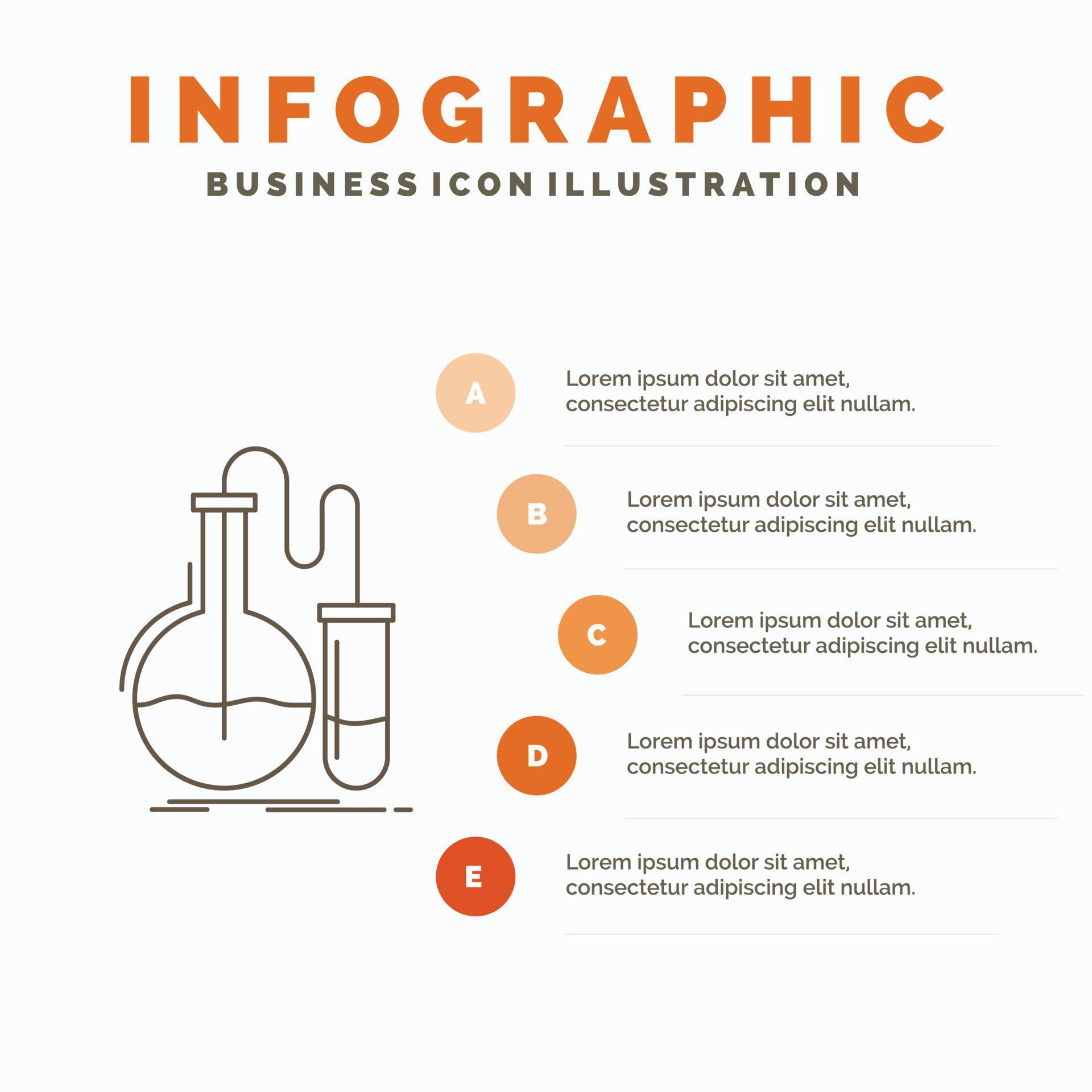 Analysis. chemistry. flask. research. test Infographics Template for ...