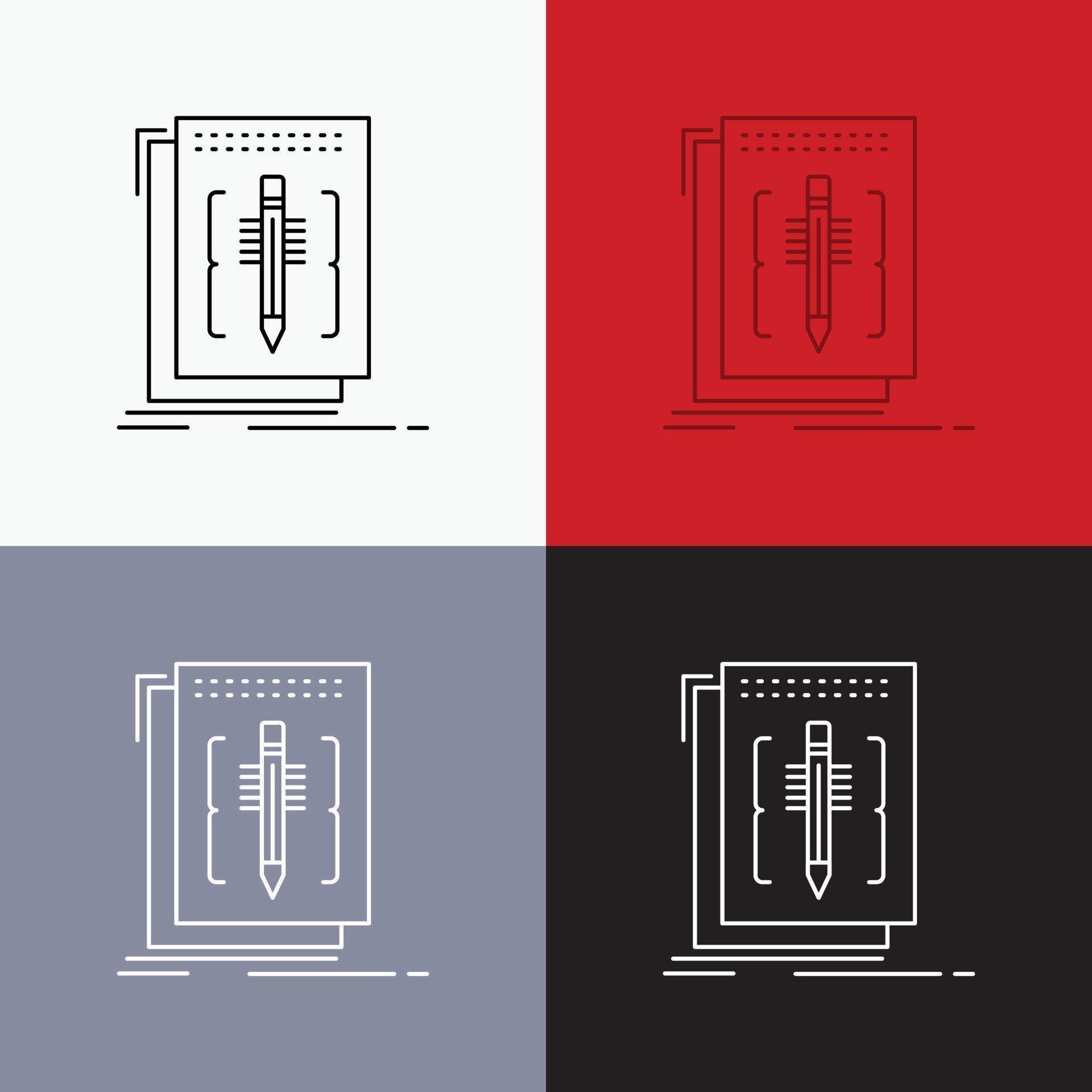 Code Edit Editor Language Program Icon Over Various Background