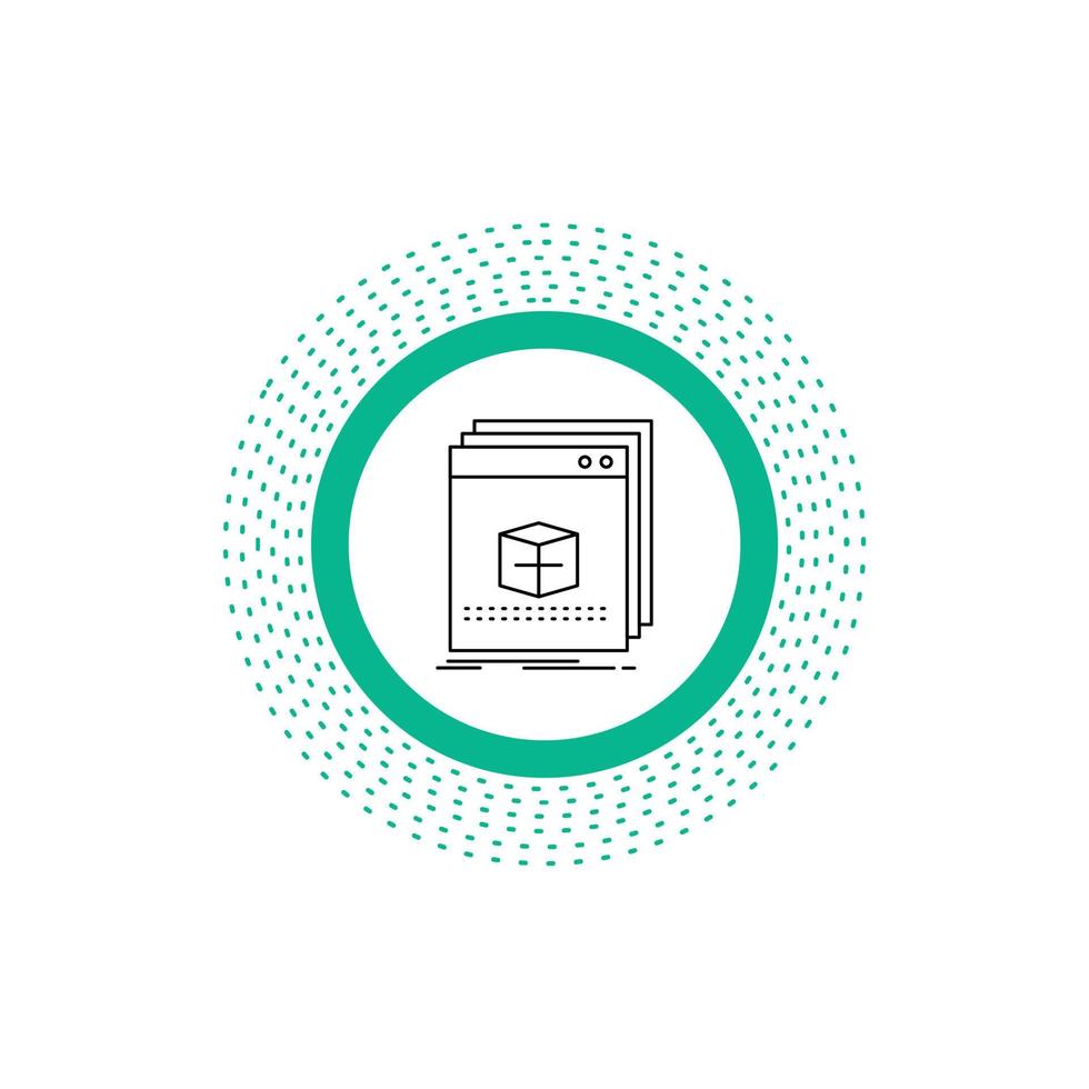 Software App Application File Program Line Icon Vector Isolated
